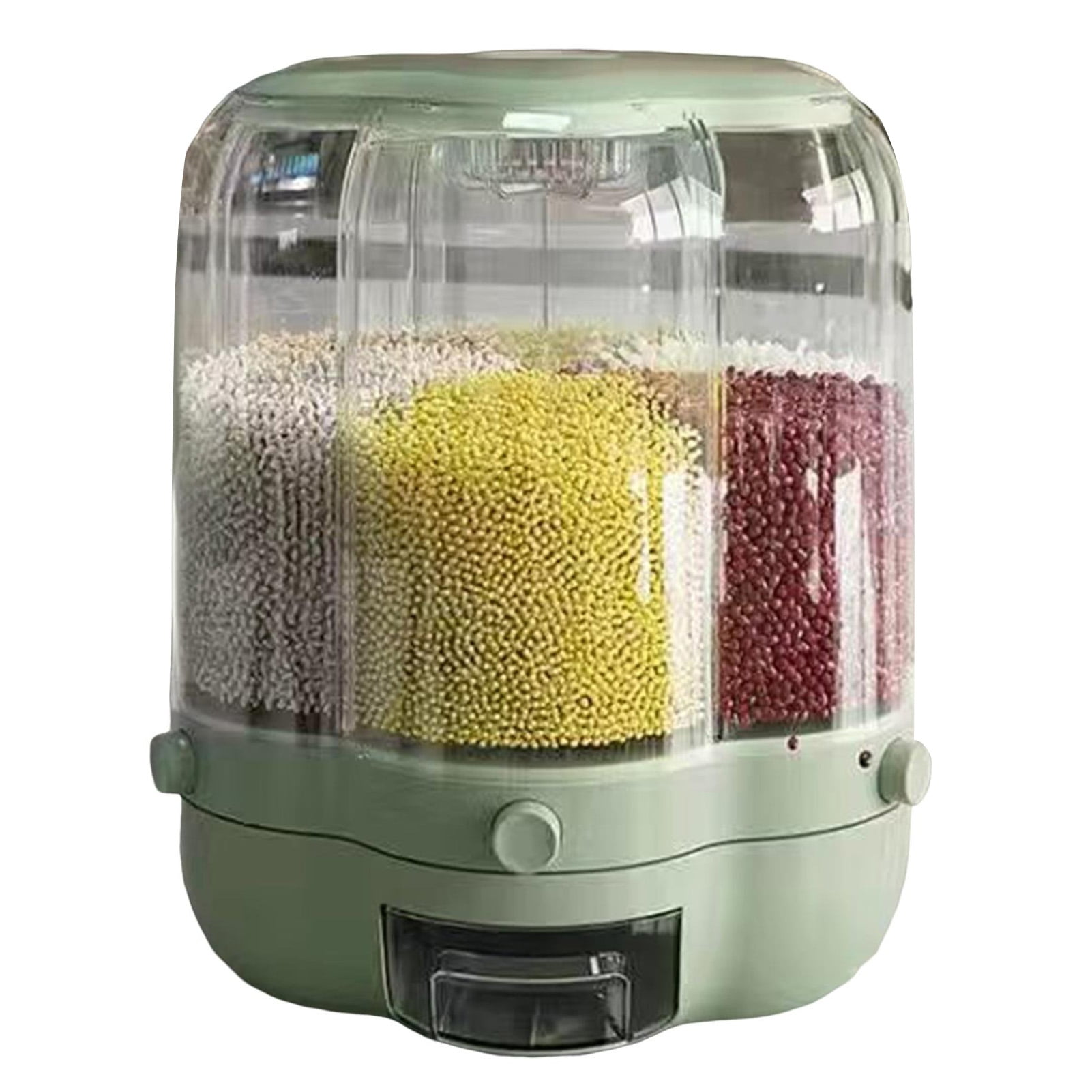 Taolixe Rotating Grain Storage Bin Large Capacity 6 Grids Design ...