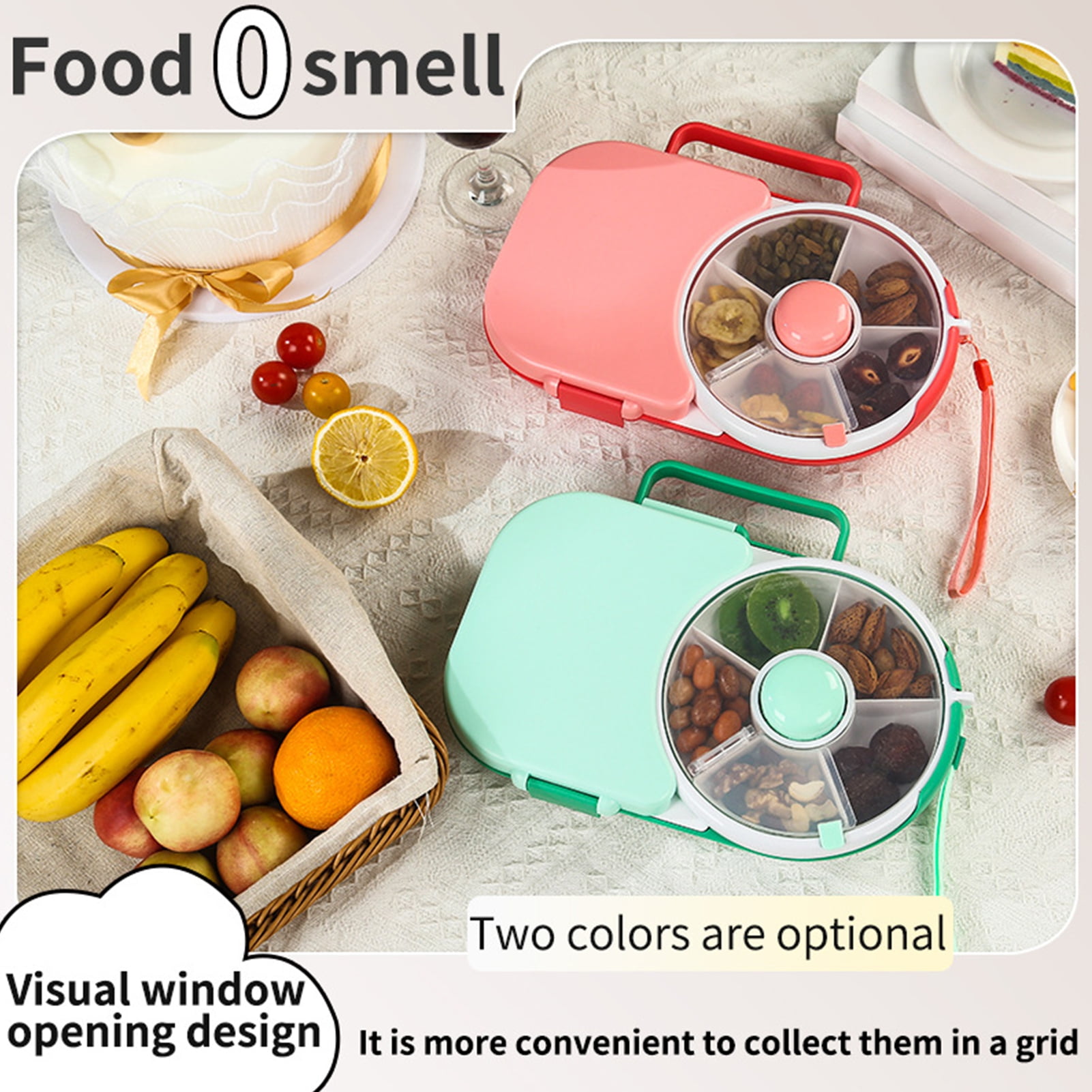 Taolixe Rotating Snack Container with Lid Spinner Bundle Portable Candy ...