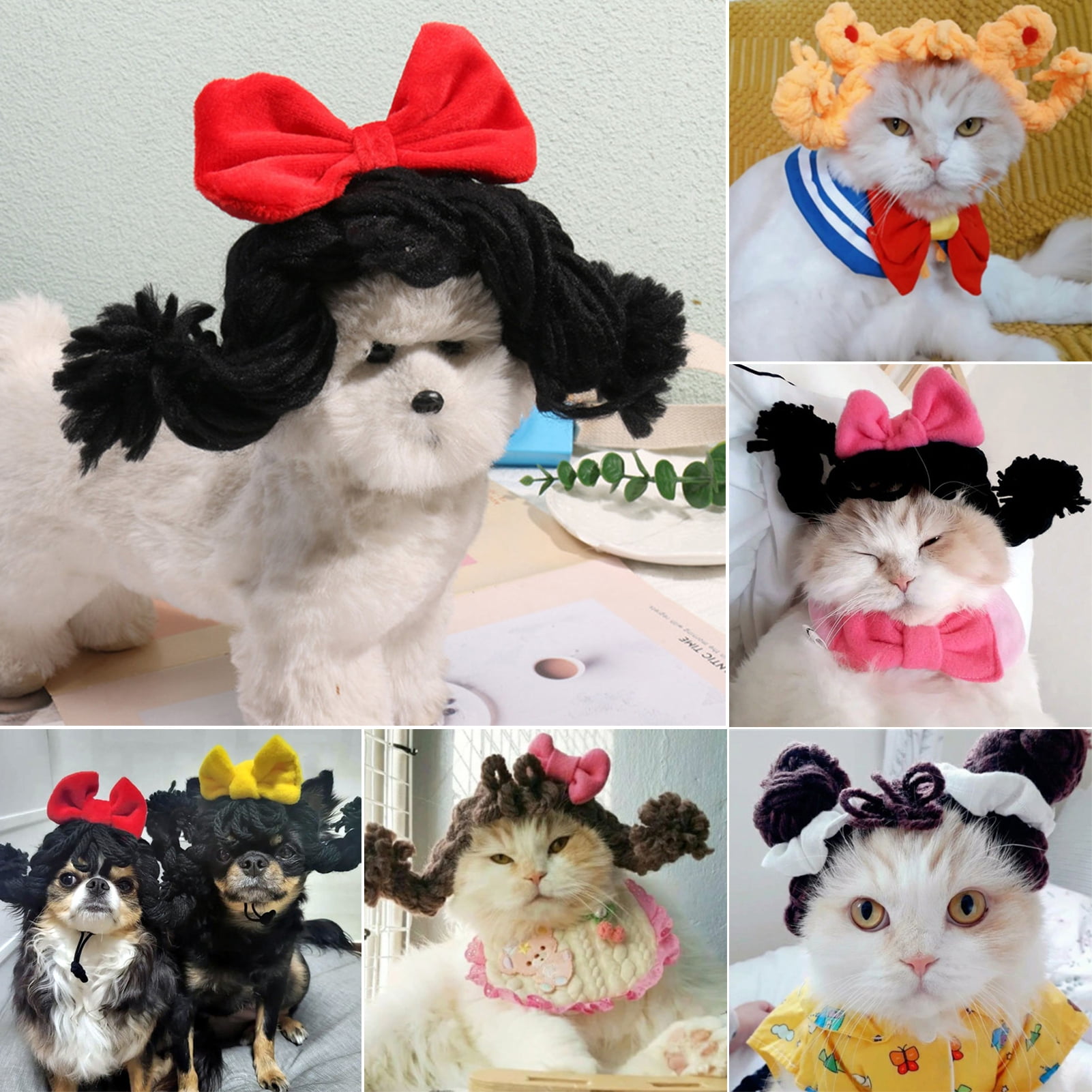 Taolixe Soft Wear Pet Head Hat Breathable Yarn Layout Props Double ...