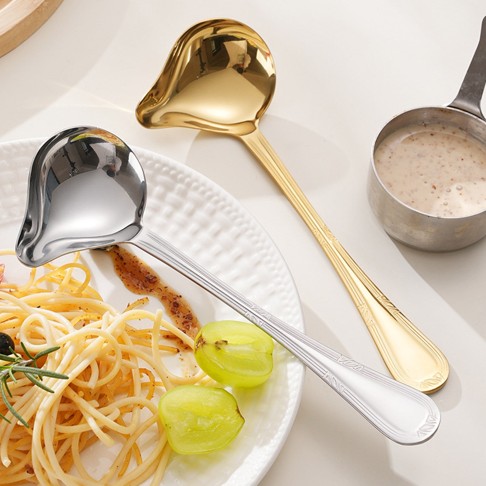 Taolixe Stainless Steel Oil Spoon Easy to Clean Harmless Oil Skimmer ...