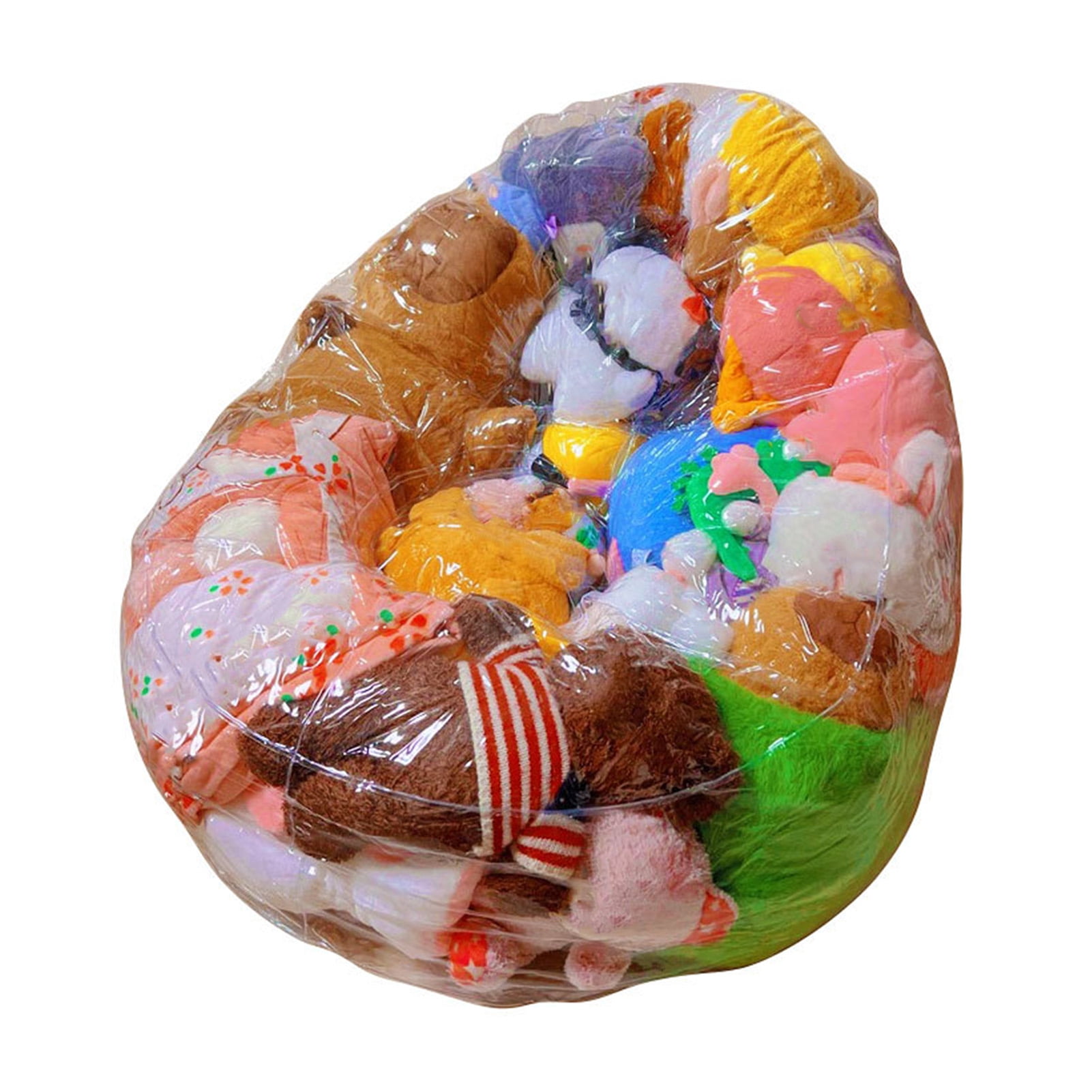 Taolixe Stuffed Animal Storage Bean Bag Chair Cover Waterproof Clear ...