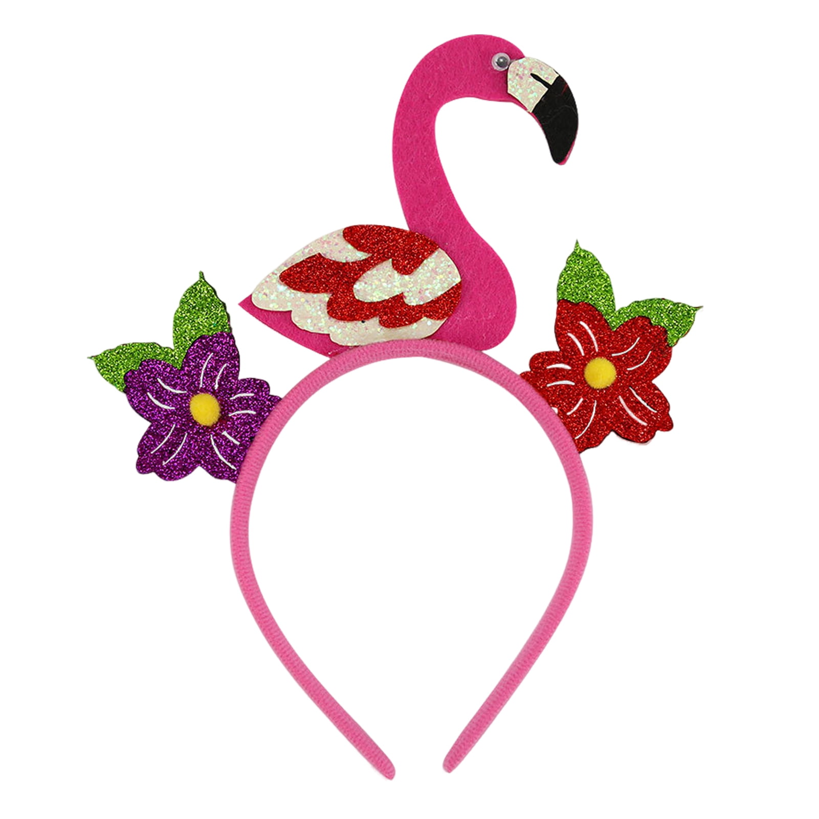 Taolixe Summer Hawaiian Luau Headbands Palm Tree Flamingo Felt Beach ...