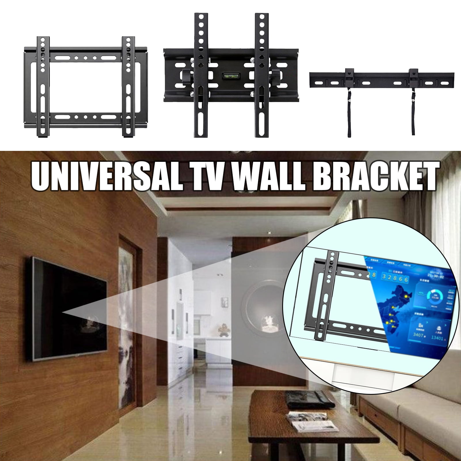 Taolixe TV Wall Mount for 14-75 Inches Television Heavy Duty Cold ...