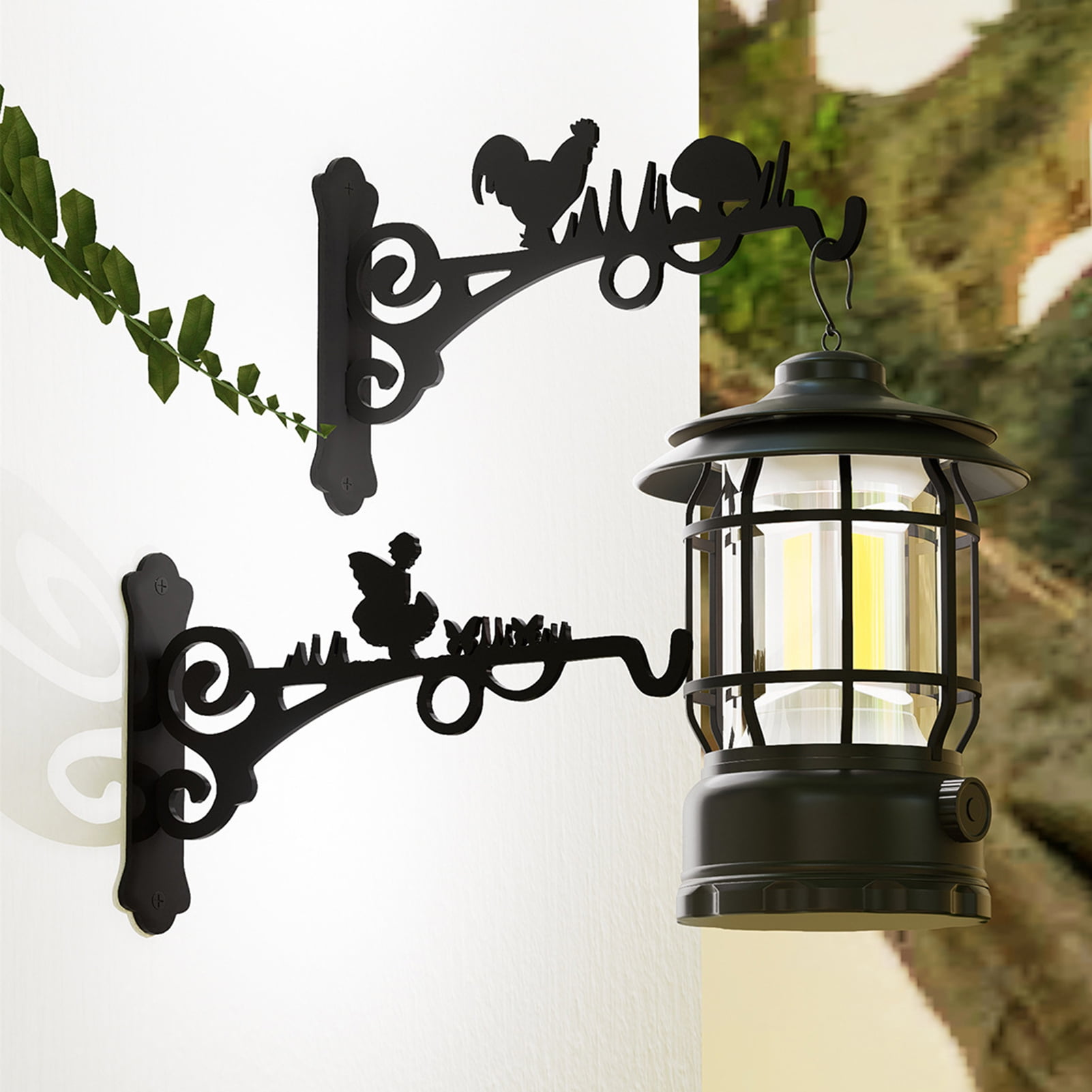 Taolixe Wall Plant Hanger Metal Coated Wall-mounted Hook Rust-Proof Indoor Outdoor Bracket for ...