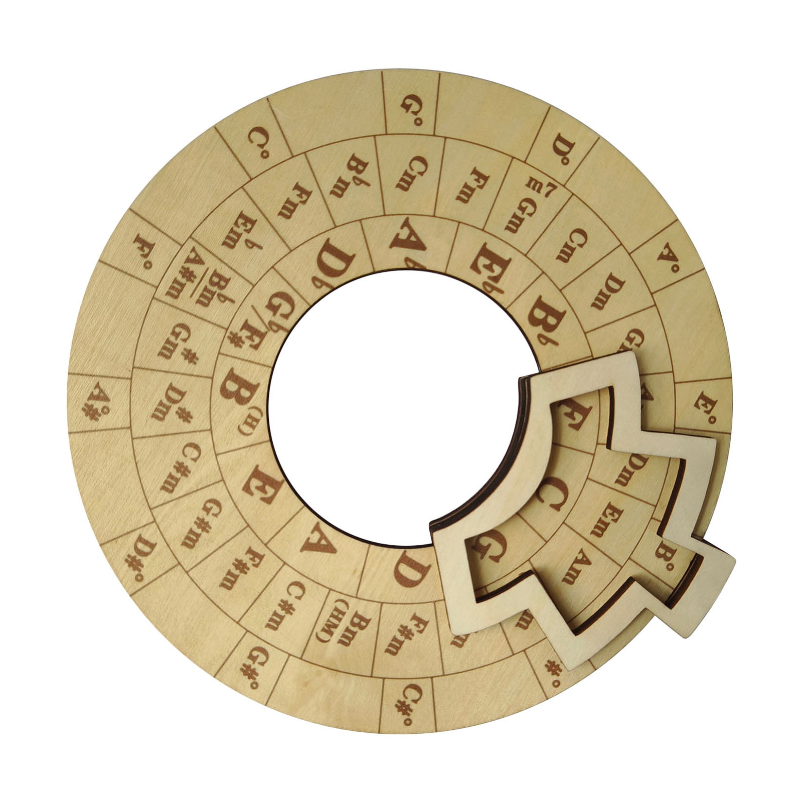 Taolixe Wooden Chord Wheel Circular Melody Tool Fifths Wheel Music ...