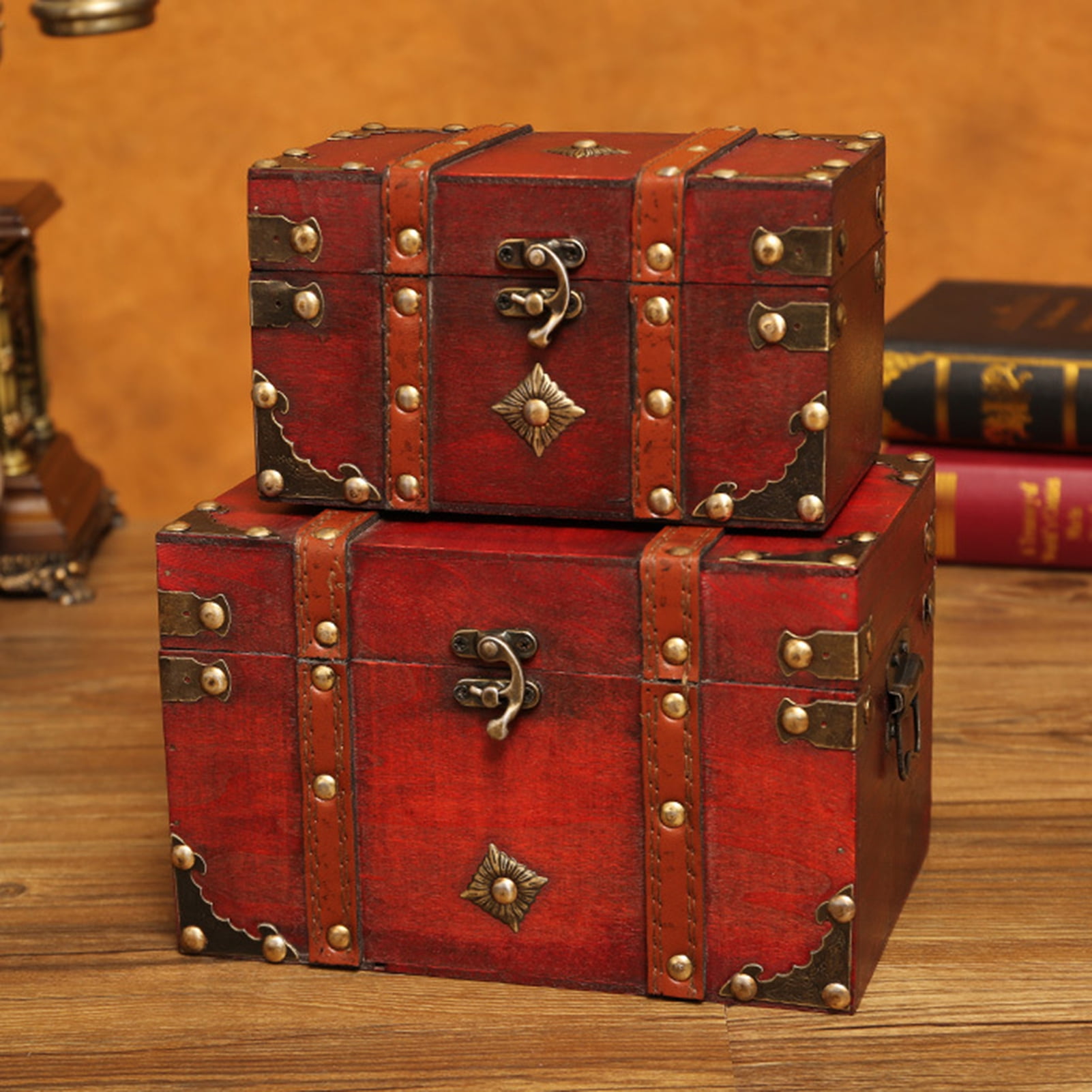 Taolixe Wooden Storage Box with Lock Large Capacity Multipurpose ...