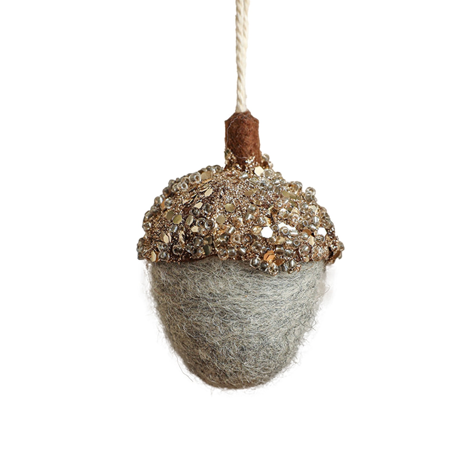 Beautynvta Clearance Christmas Flocked Felt Acorn Ornaments, Simulation ...