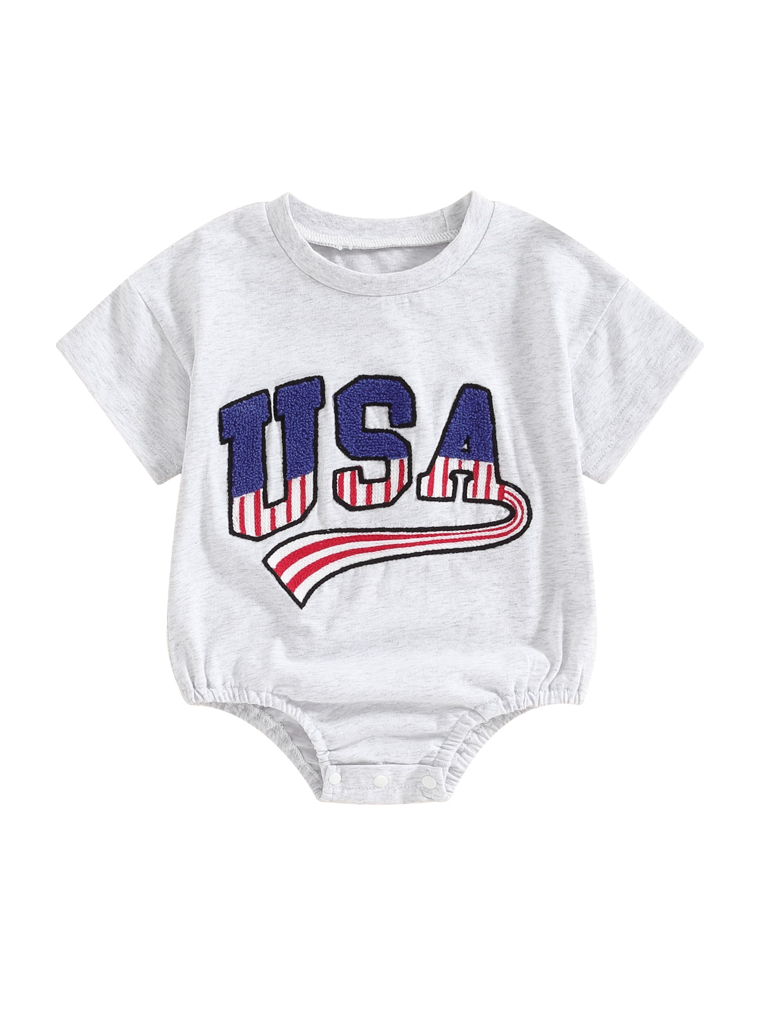 Taoocy 4th of July Baby Boy Girl Outfit Newborn Toddler Bubble Romper ...