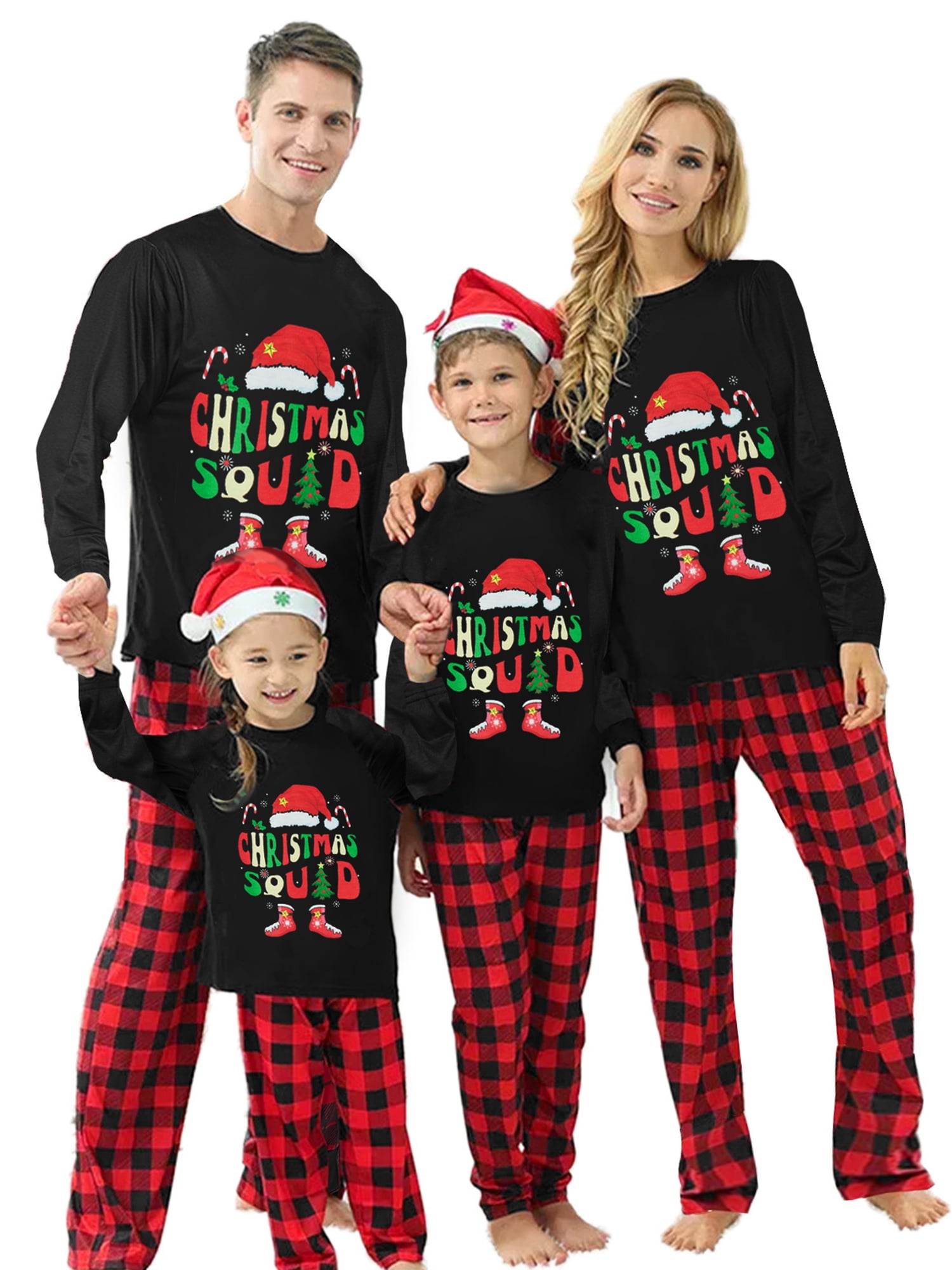 Taoocy Christmas Matching Family Pajamas Sets Christmas Family Jammies Holiday Sleepwear Pjs ...