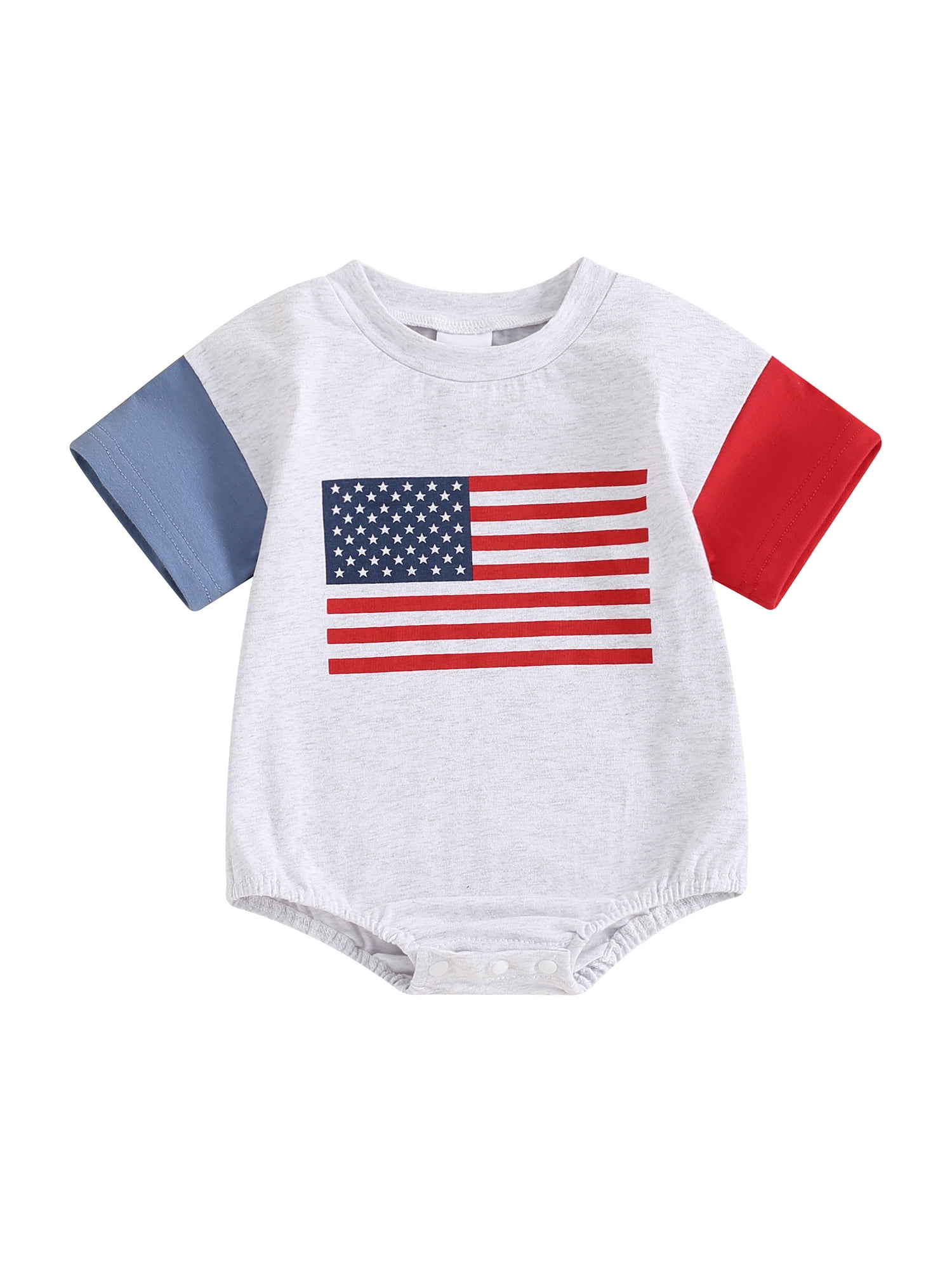 Taoocy Newborn Baby Girls Boys Independence Day Romper Short Sleeve ...