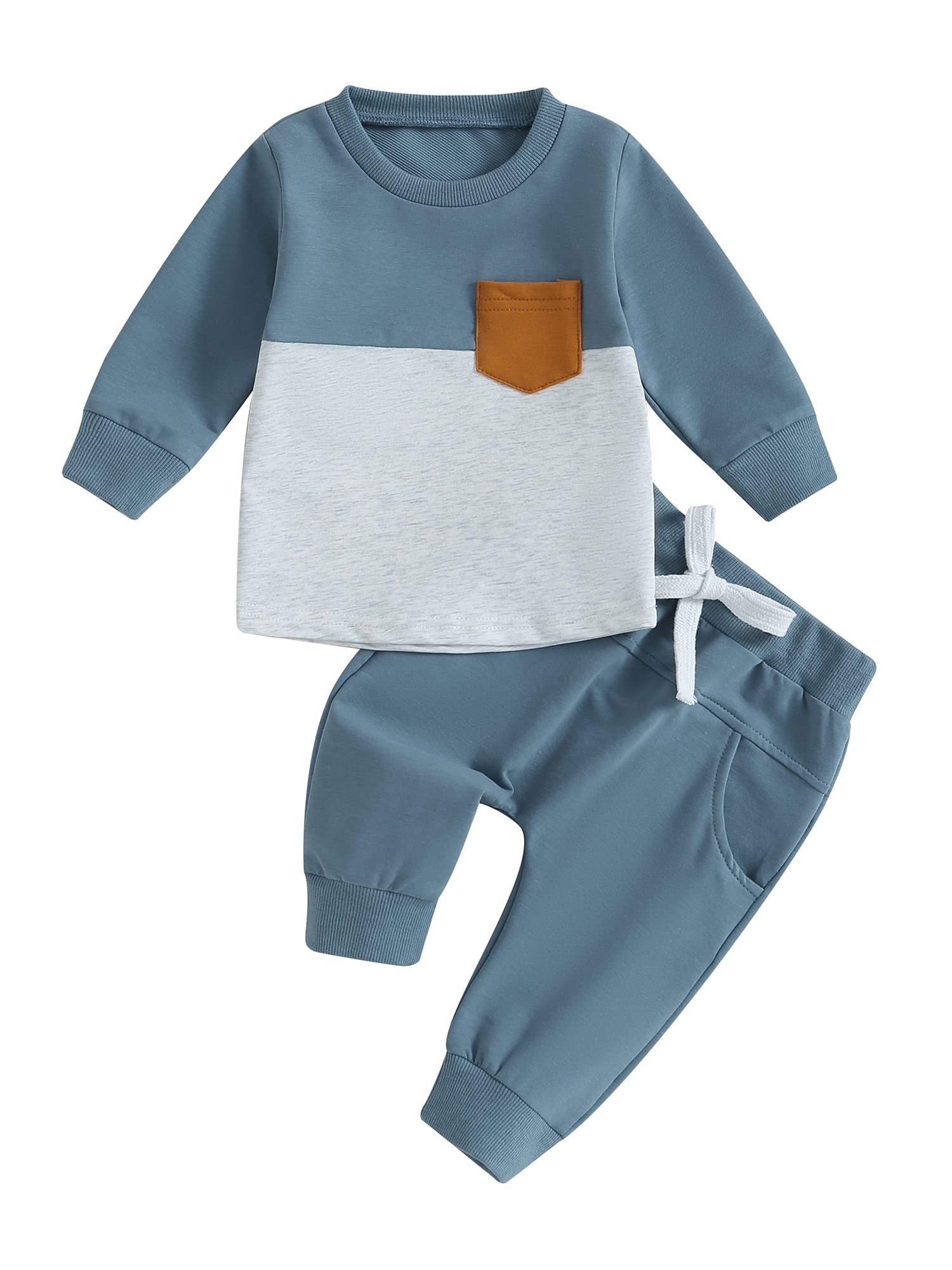 Taoocy Toddler Baby Boy Outfit Long Sleeve Sweatshirts Stretch Jogger ...