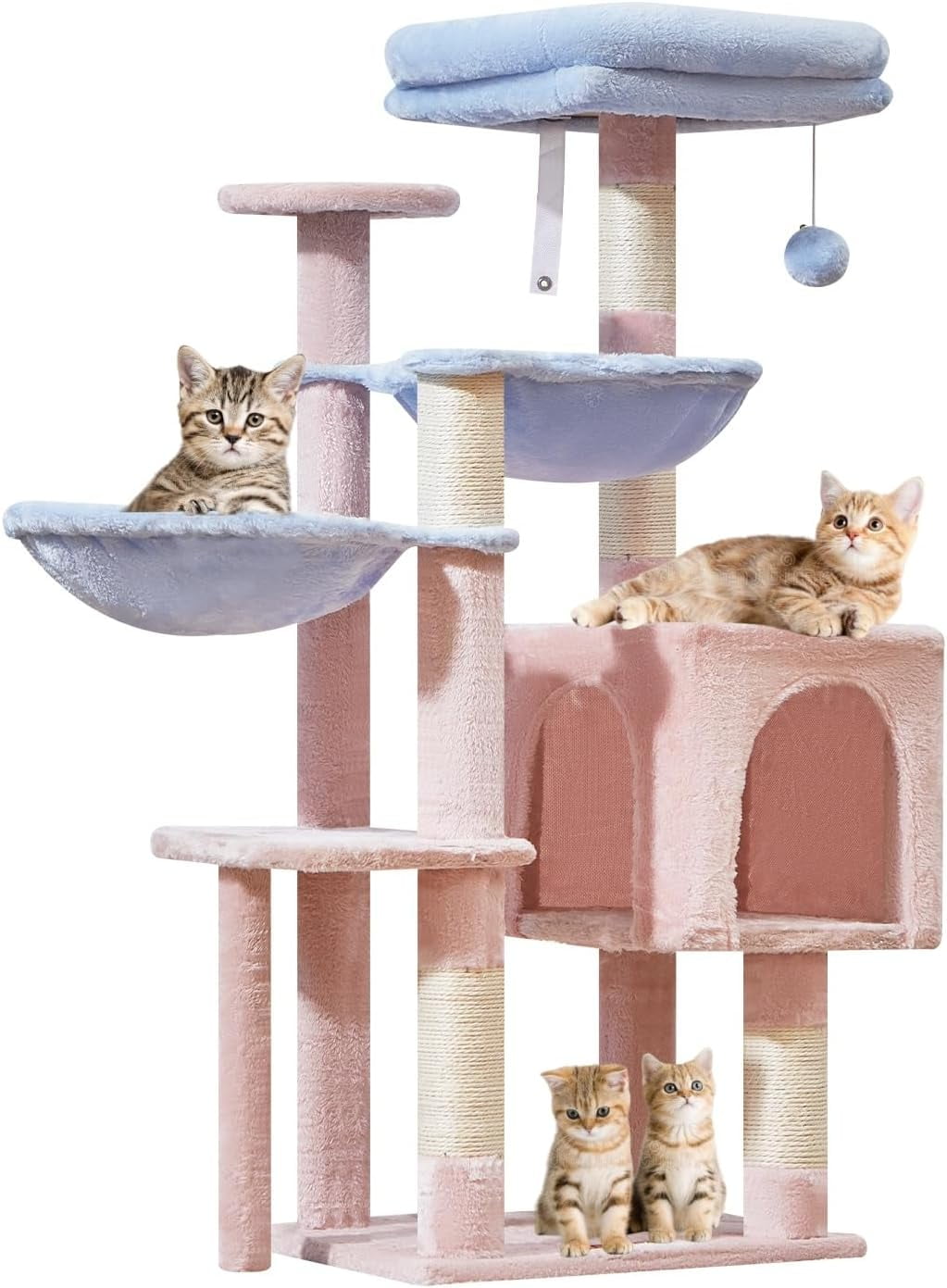 Taoqimiao Cat Tree, 39.4-Inch Cat Tower for Indoor Cats,Suitable for ...