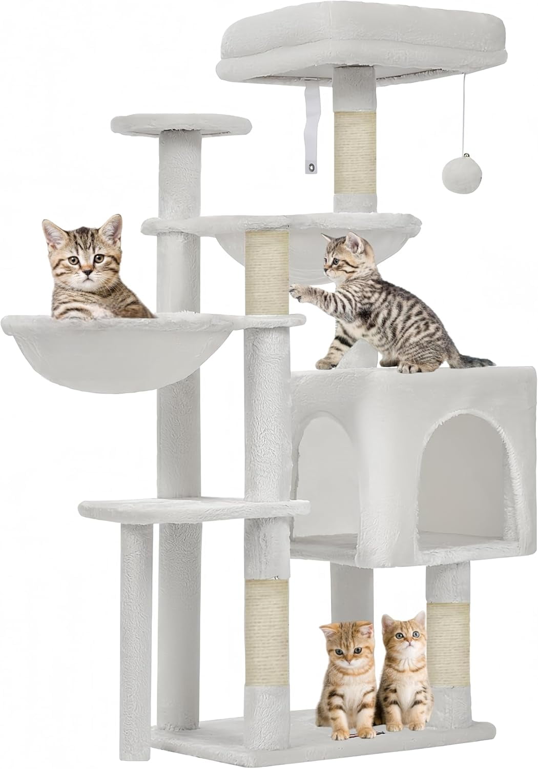 Taoqimiao Cat Tree, 39.4-Inch Cat Tower for Indoor Cats,Suitable for ...