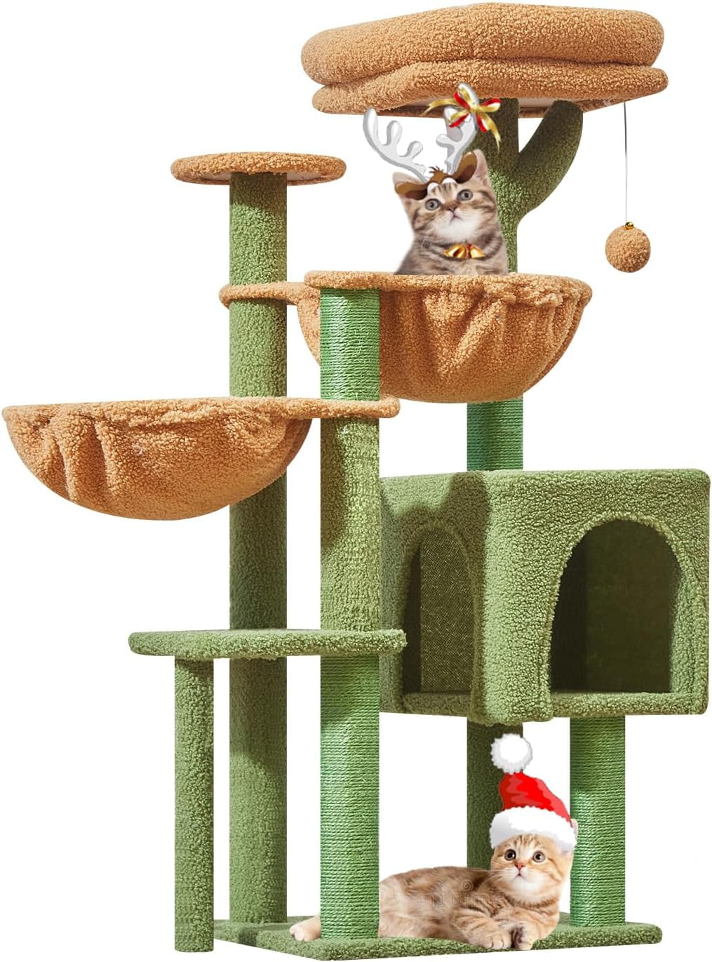Taoqimiao Cat Tree, 39.4-Inch Cat Tower for Indoor Cats,Suitable for ...