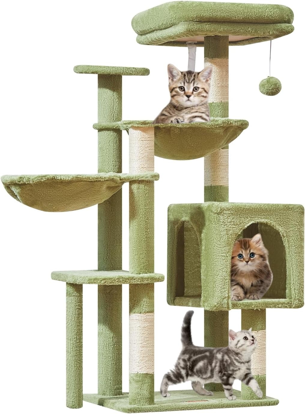 Taoqimiao Cat Tree, 39.4-Inch Cat Tower for Indoor Cats,Suitable for ...