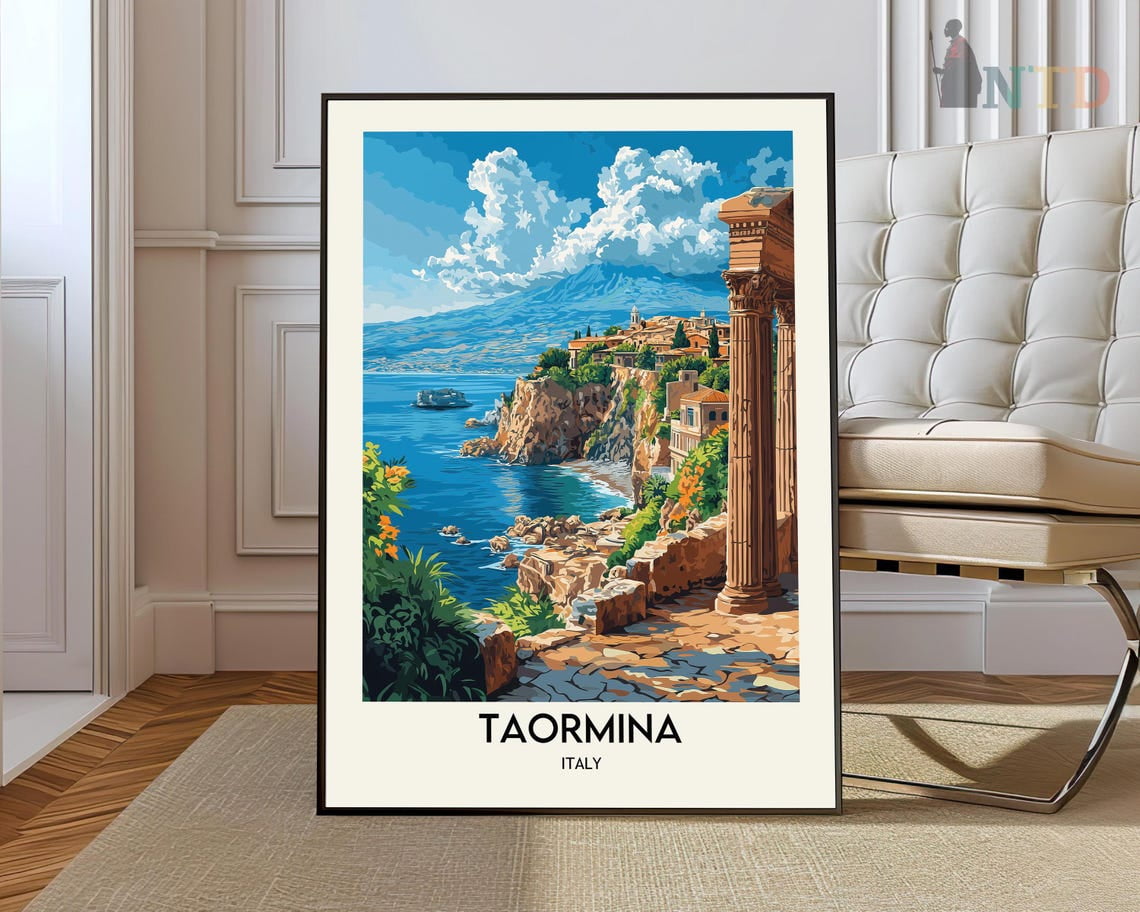 Taormina Print, Taorminataormina Poster, Taormina Photo, Taormina ...