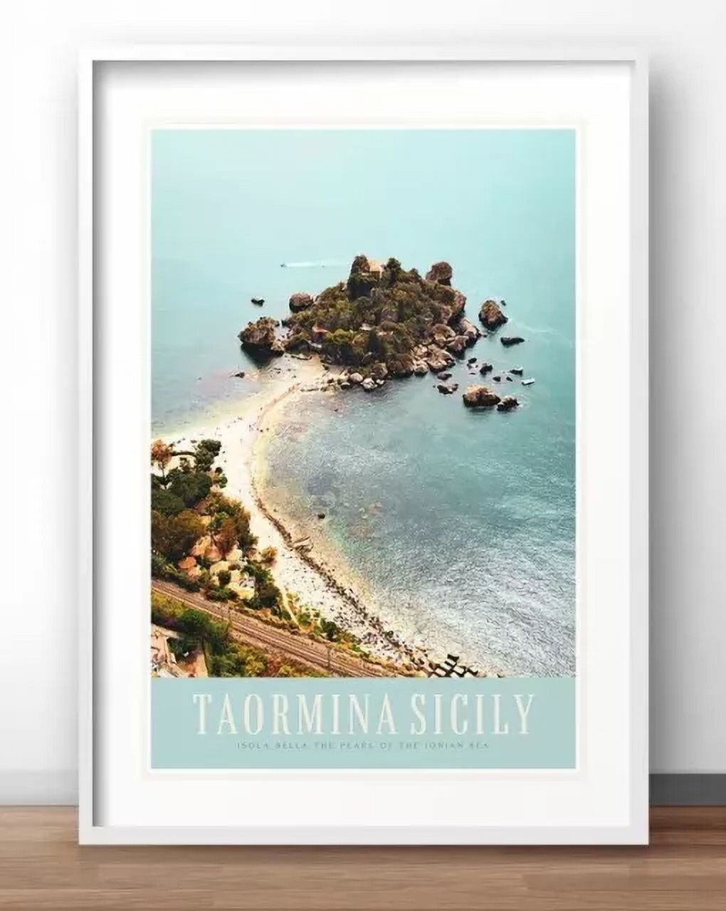 Taormina Travel Poster, Vintage Sicily, Italy Travel Print, Italian ...