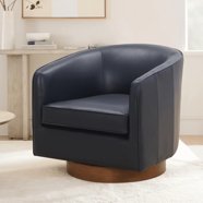 CHITA Velvet Swivel Accent Chair, Round Barrel Armchair for Living Room ...