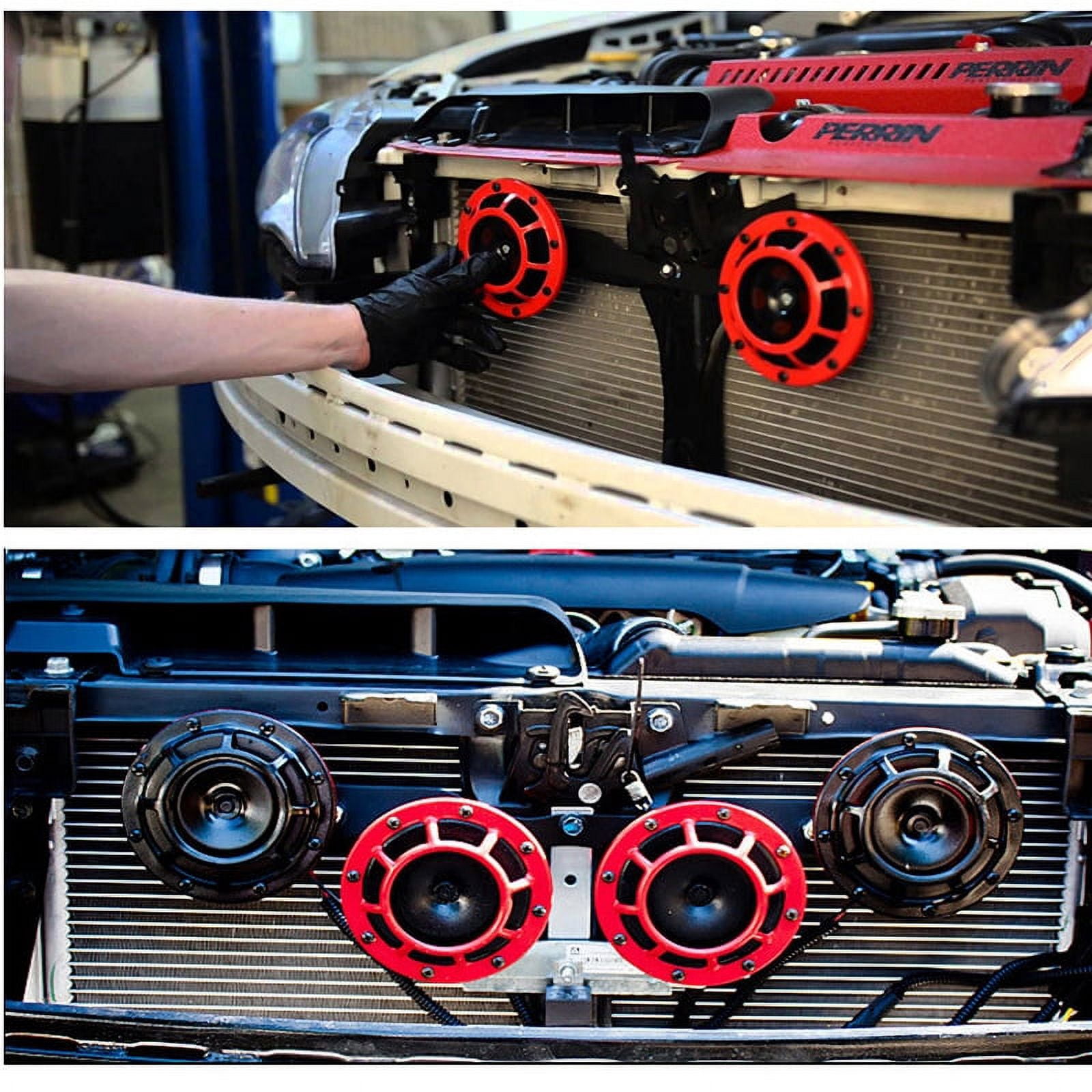 Taosunzt 1 Pair 12V Waterproof Car SUV Truck High Low Tone Super Loud ...