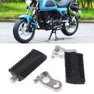 2X Black Motorcycle Foot Pegs Pedal Pad Footrest Left + Right Bolt ...
