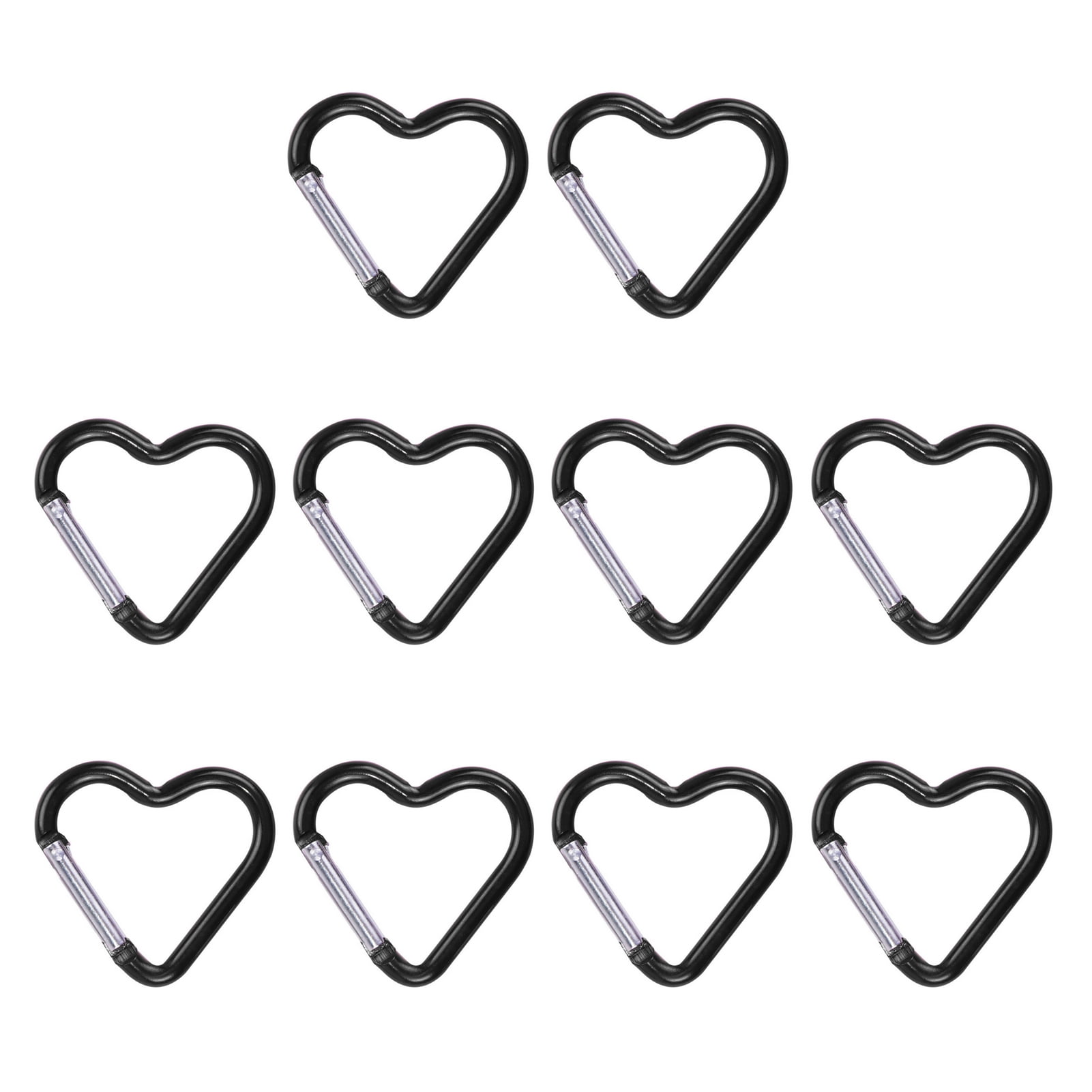 Taosunzt 10Pcs Heart-shaped Carabiner Hooks Compact Quick Link Snap ...