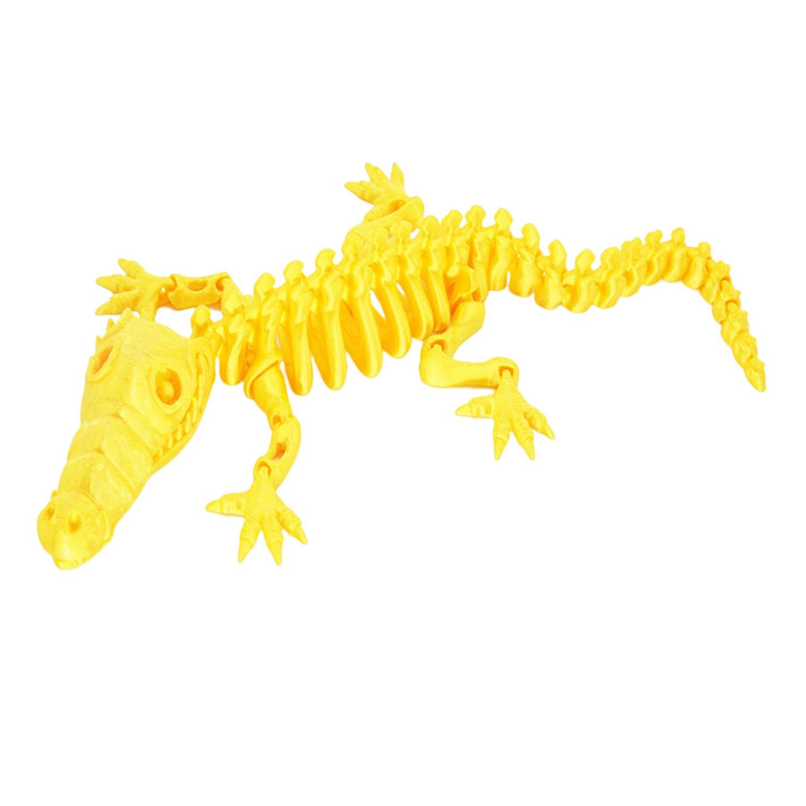Taosunzt 3D Printed Skeleton Crocodile Figurine Movable Joints Bone ...