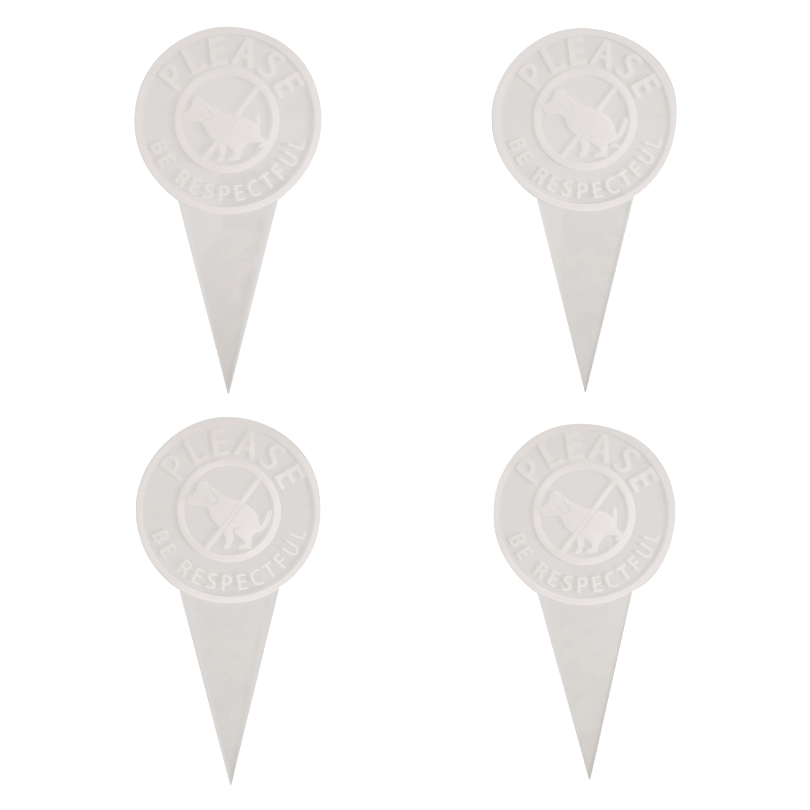 Taosunzt 4Pcs/Set Acrylic No Dog Poop Sign with Stake Double Sided ...