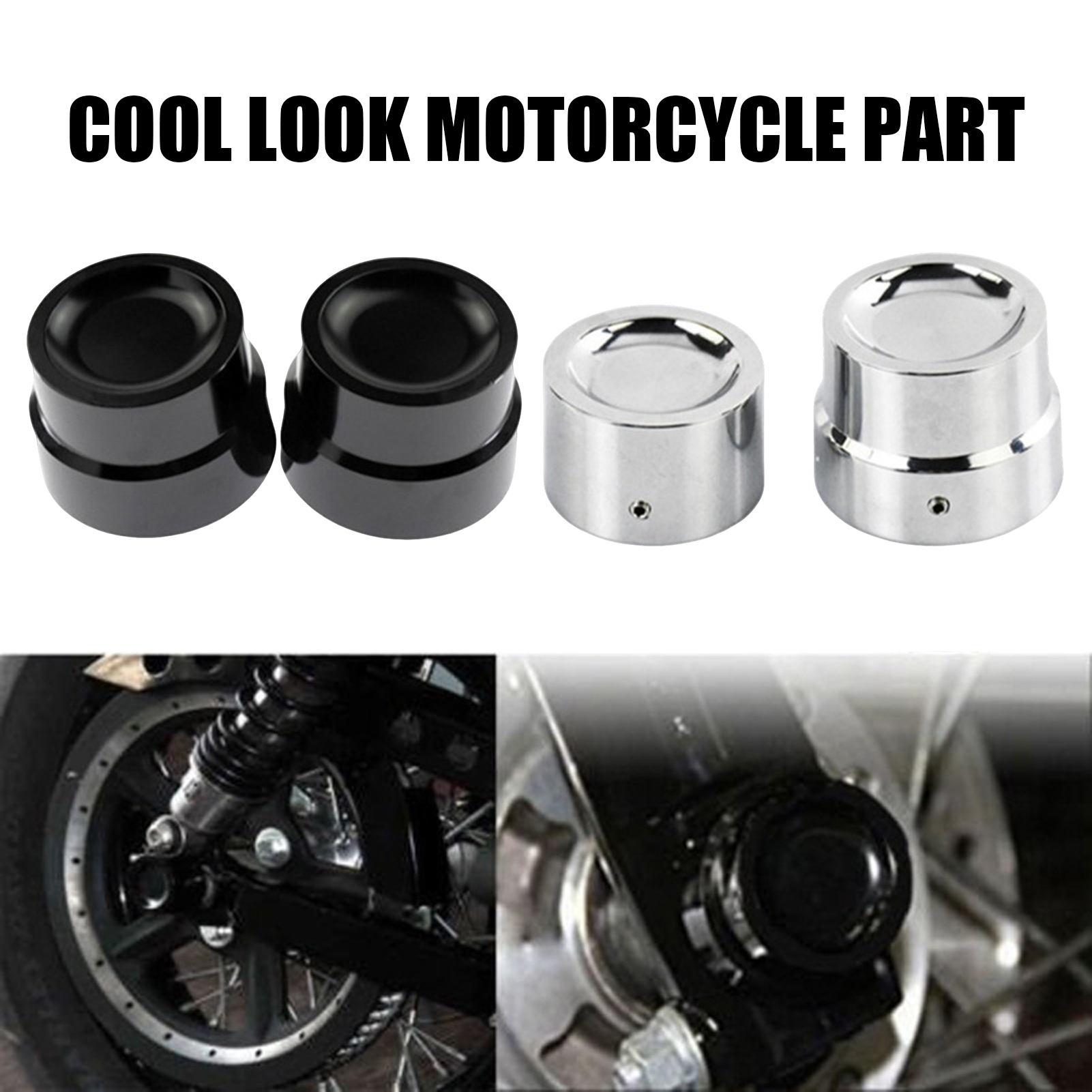 Taosunzt Axle Nut Covers Rear Axle Caps with Chrome Plating Rustproof ...