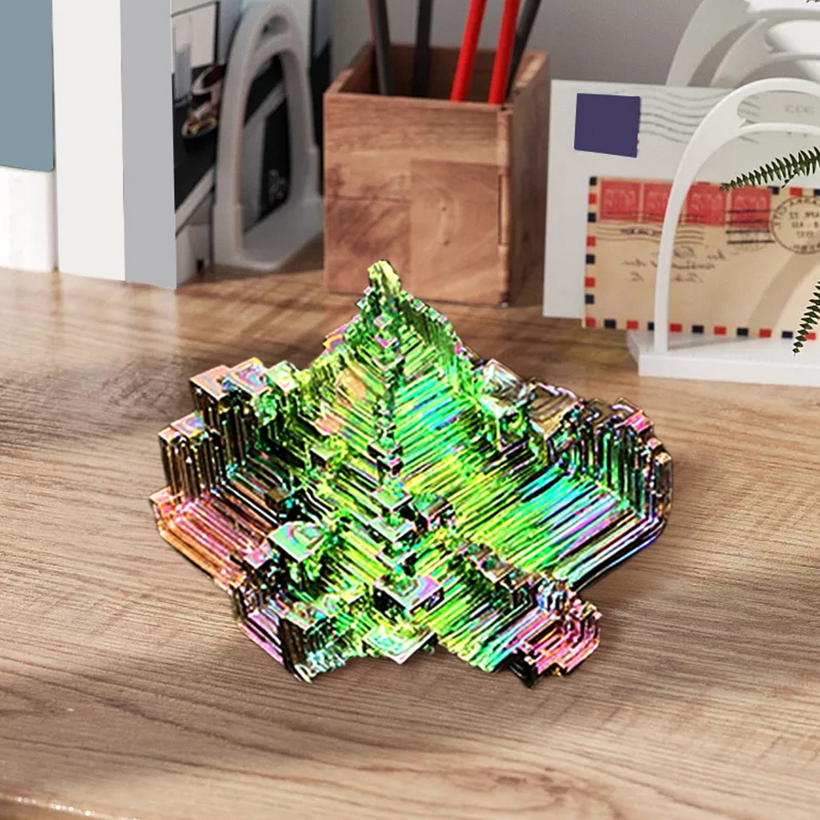 Taosunzt Bismuth Crystalline Tower Decoration Healing Natural Stone ...