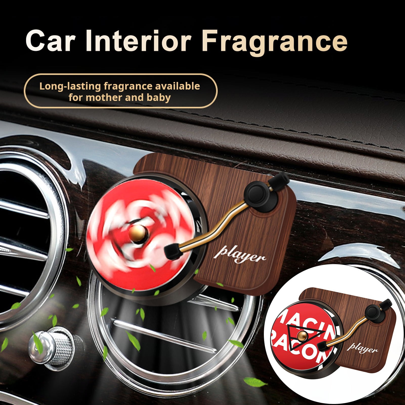 Taosunzt Car Air Freshener Fragrance Diffuser Phonograph Record Design ...