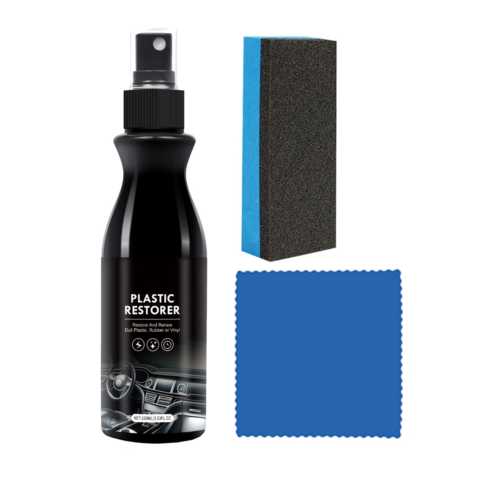 Taosunzt Car Plastic Repair Agent Interior Scratch Remover with Rag ...