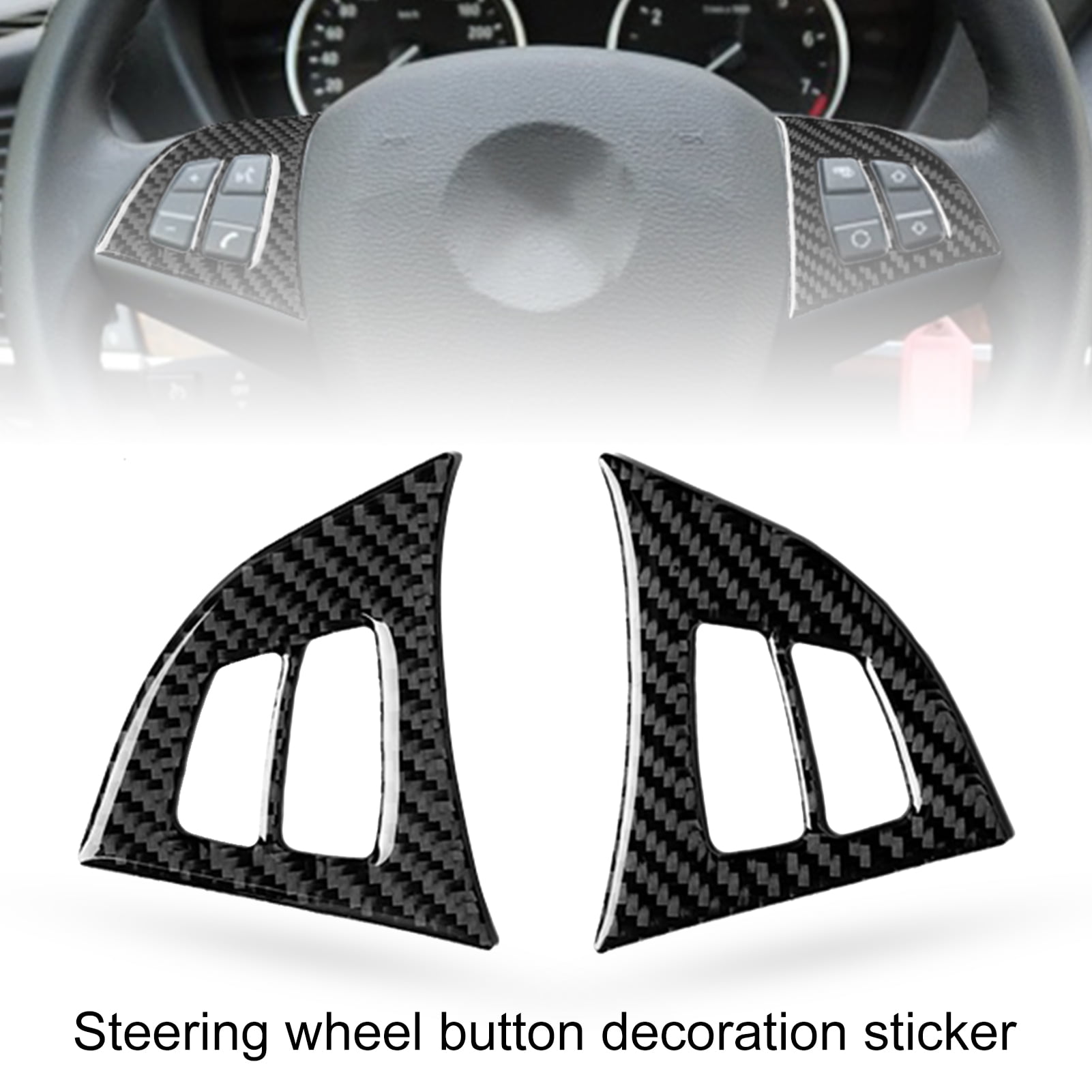 Taosunzt Car Sticker Self-adhesive Interior Trim Carbon Fiber Steering ...