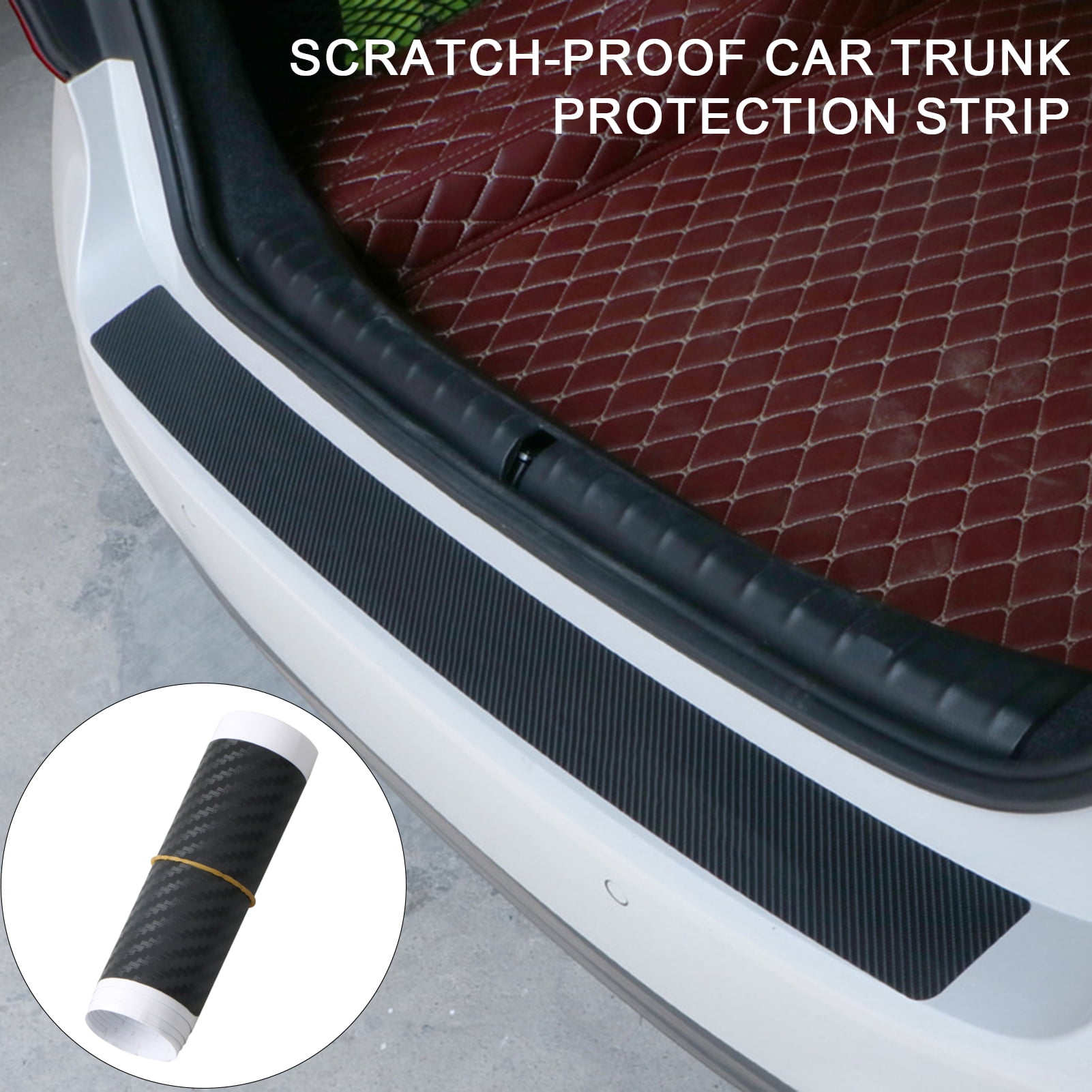 Taosunzt Car Trunk Sticker Carbon Fiber Strip Waterproof Easy ...