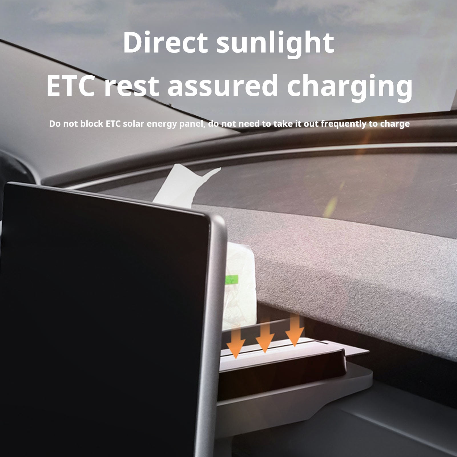 Taosunzt Center Console Organizer Tray Hidden Behind Screen Magnetic ...