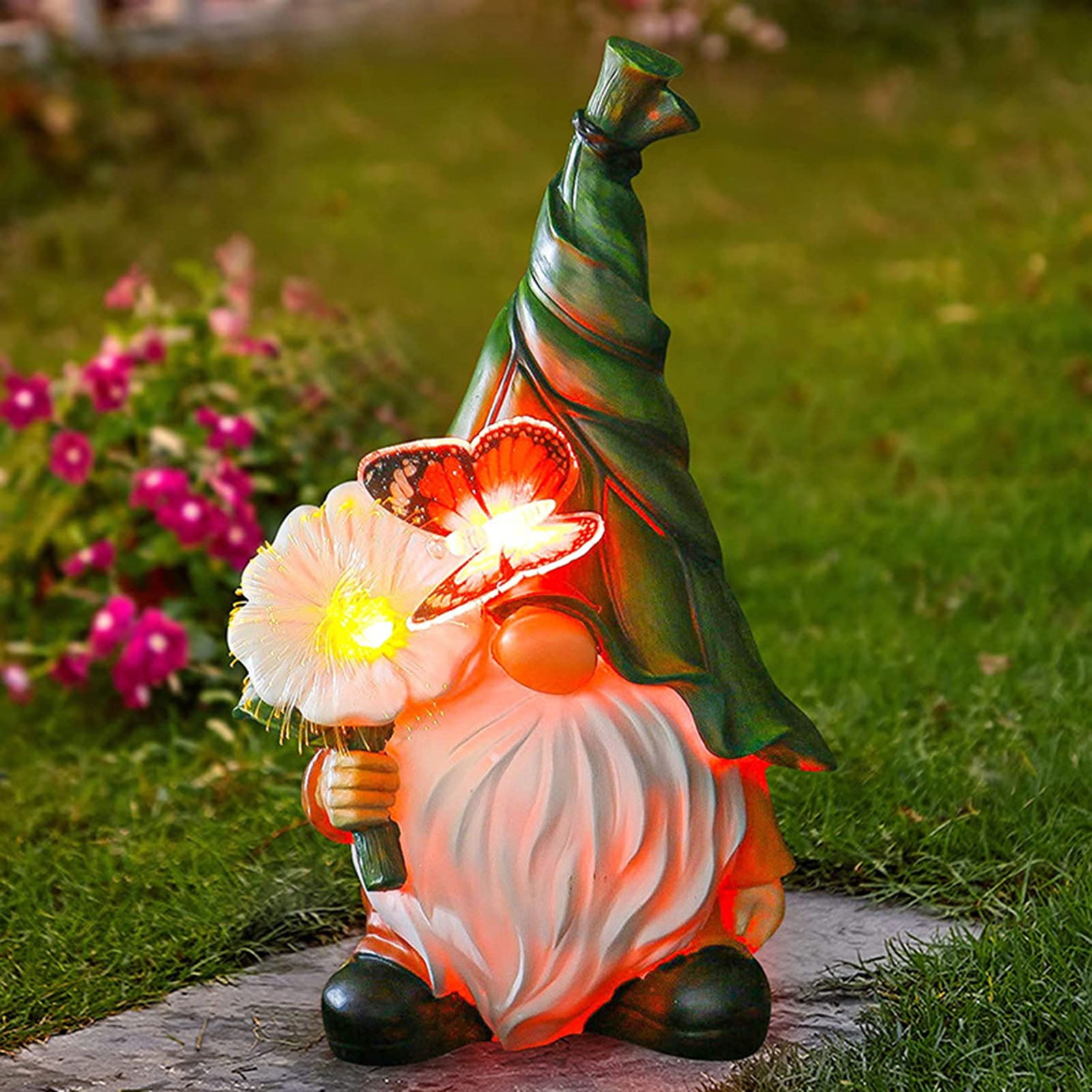 Taosunzt Dwarf Ornament Solar Luminous Waterproof Decorative Resin ...