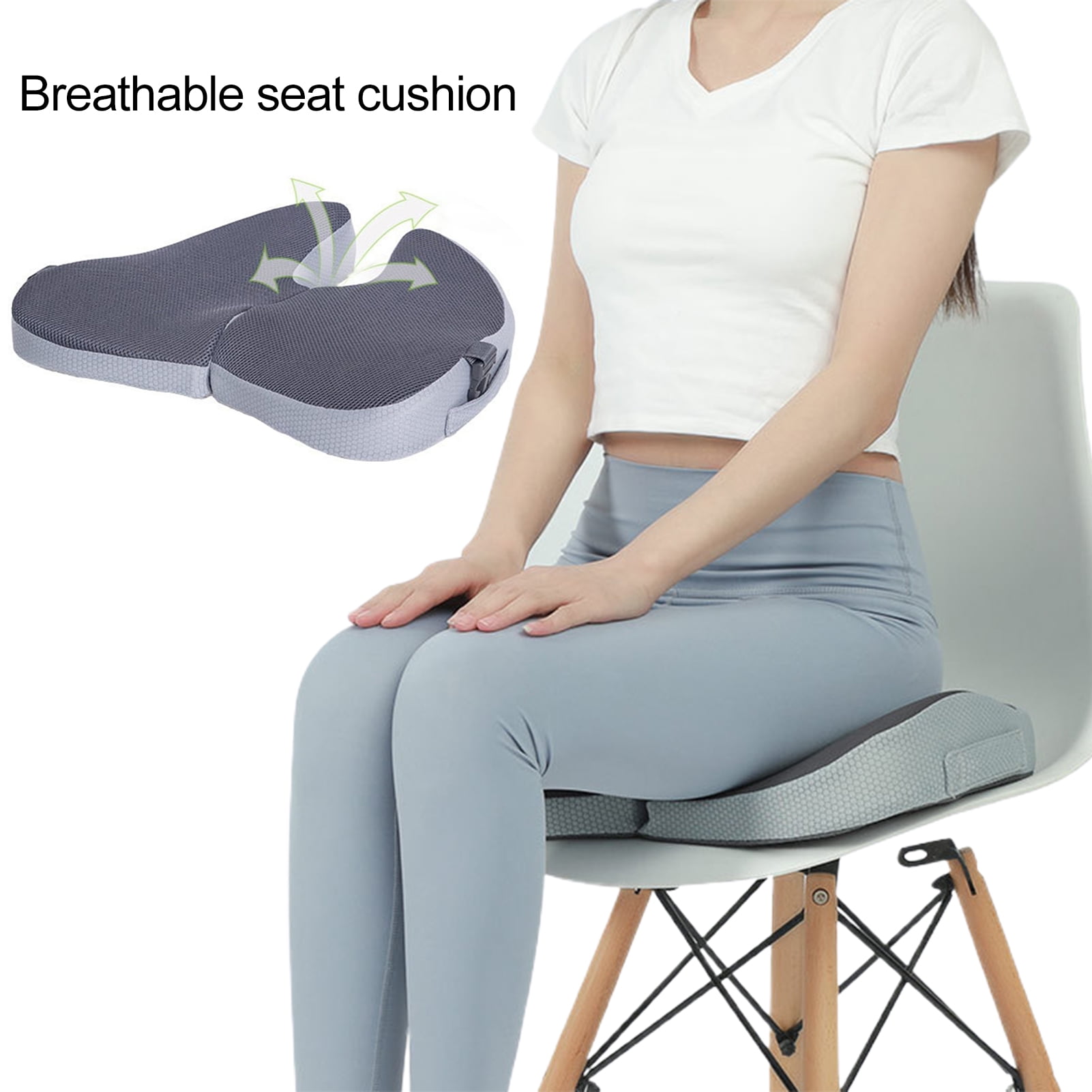 Taosunzt Ergonomic Buttocks Cushion Hemorrhoid Seat Pad Tailbone ...