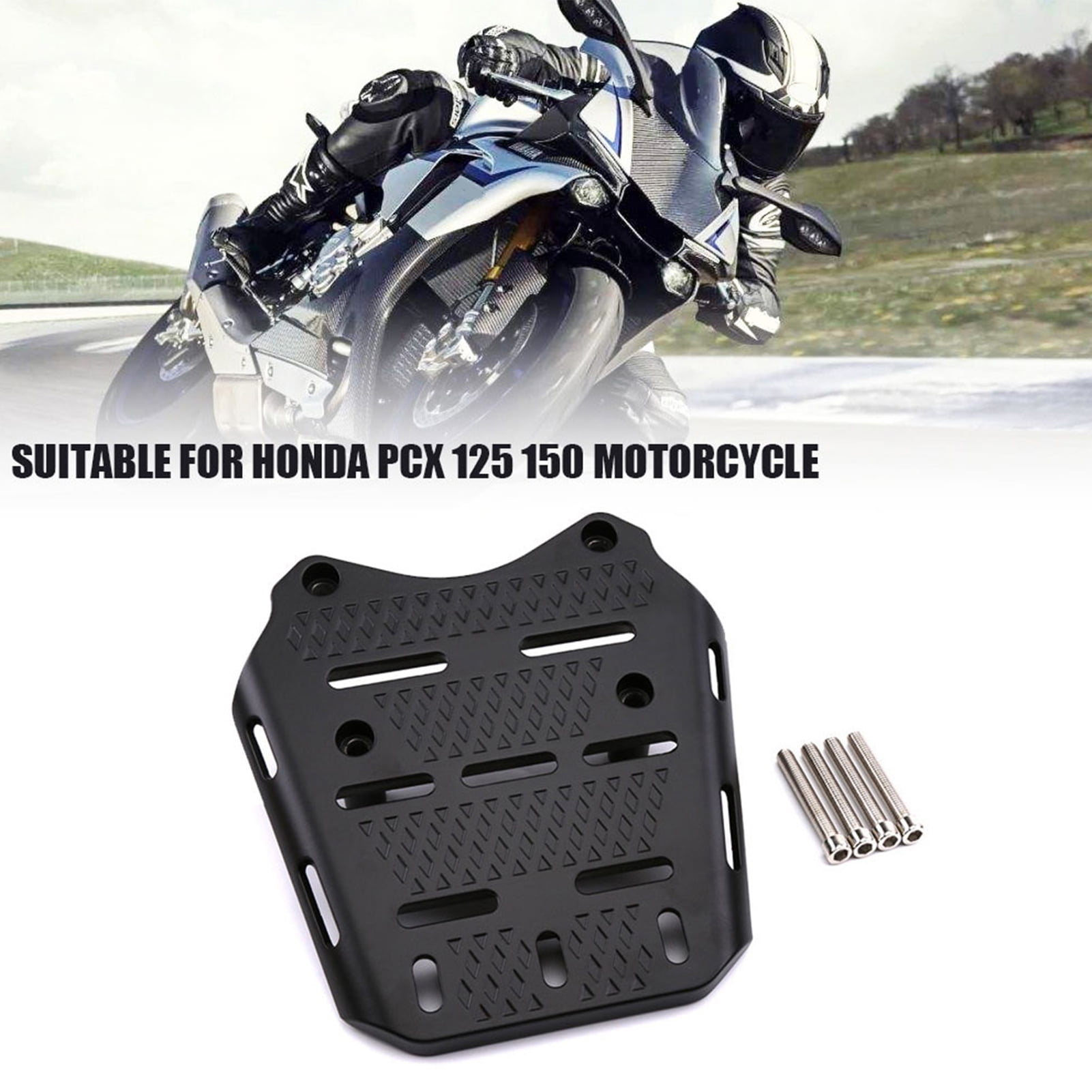 Taosunzt Motorcycle Rear Luggage Rack Aluminium Extension Luggage Tail ...