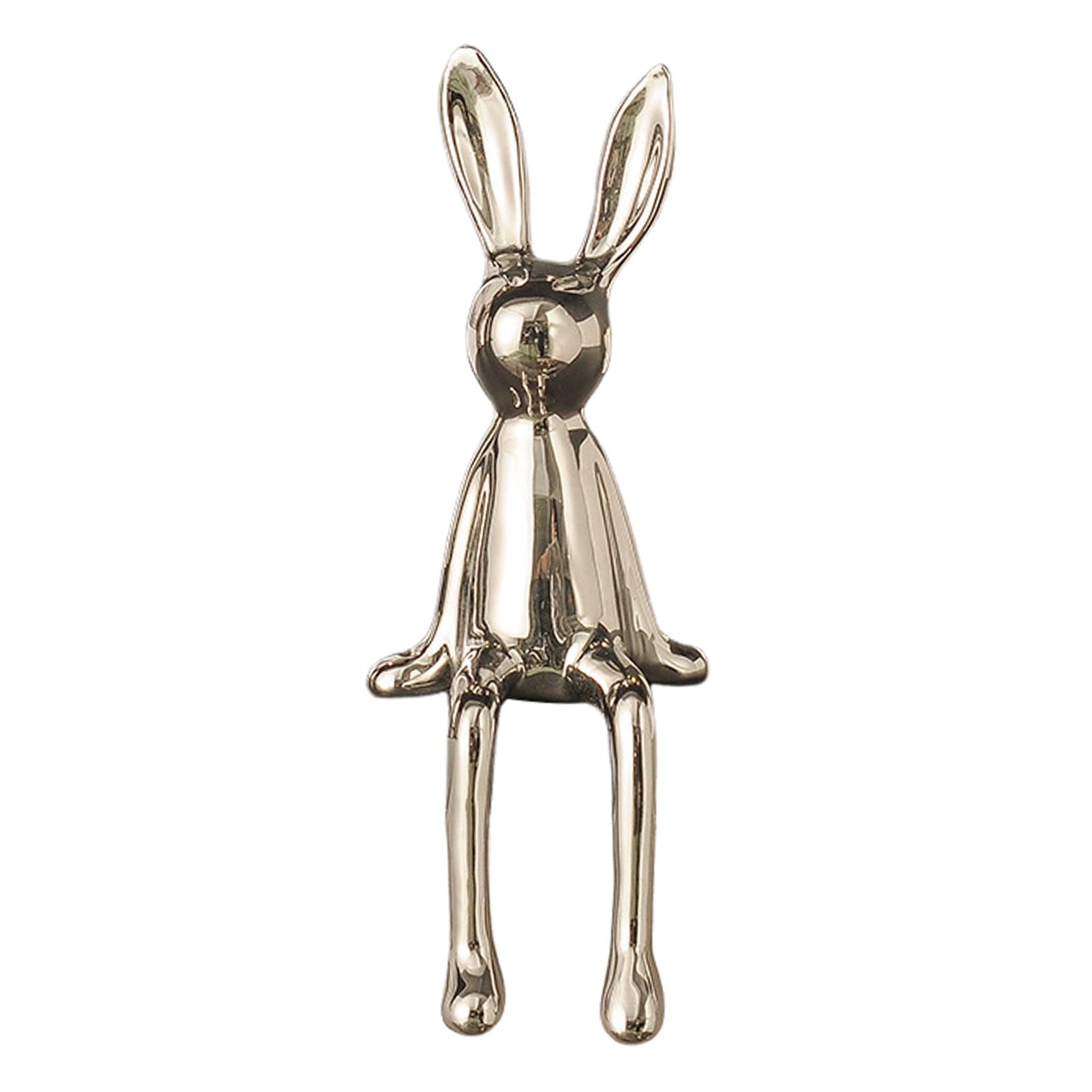 Taosunzt Sitting Rabbit Figurine Long Ears Bunny Resin Statue Sculpture ...