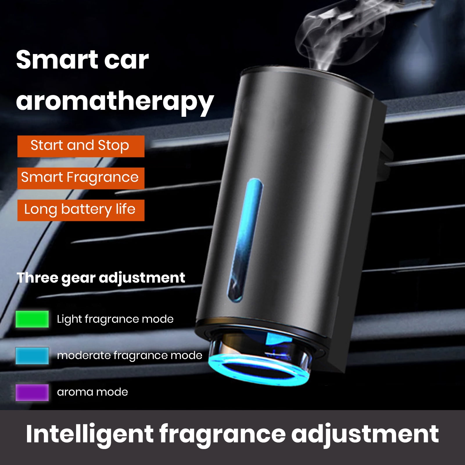 Taosunzt Smart Car Air Freshener Fragrance Dispenser 3 Modes Adjustable ...