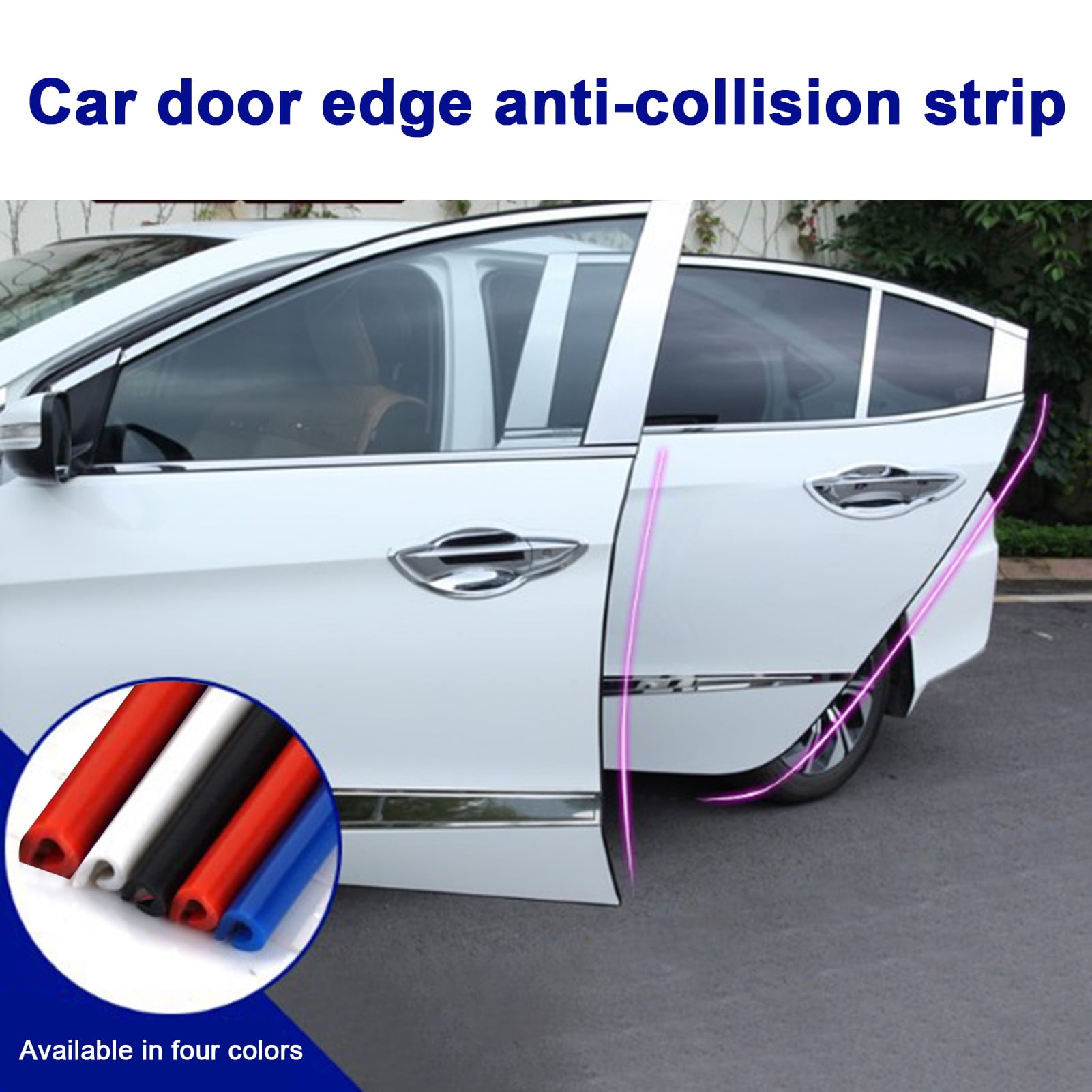 Taosunzt U Shape Car Door Moulding Rubber Scratch Protector Strip Edge ...