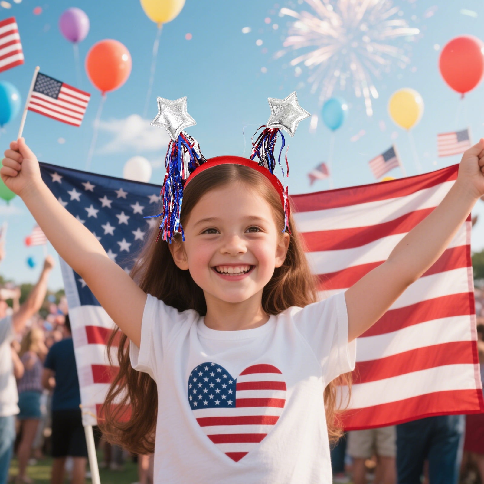 Taotanxi 4th of July Headband Patriotic Headbands Uncle Sam Hat USA ...