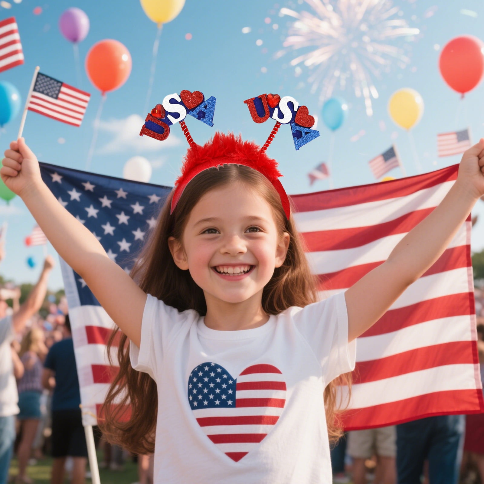 Taotanxi 4th of July Headband Patriotic Headbands Uncle Sam Hat USA ...