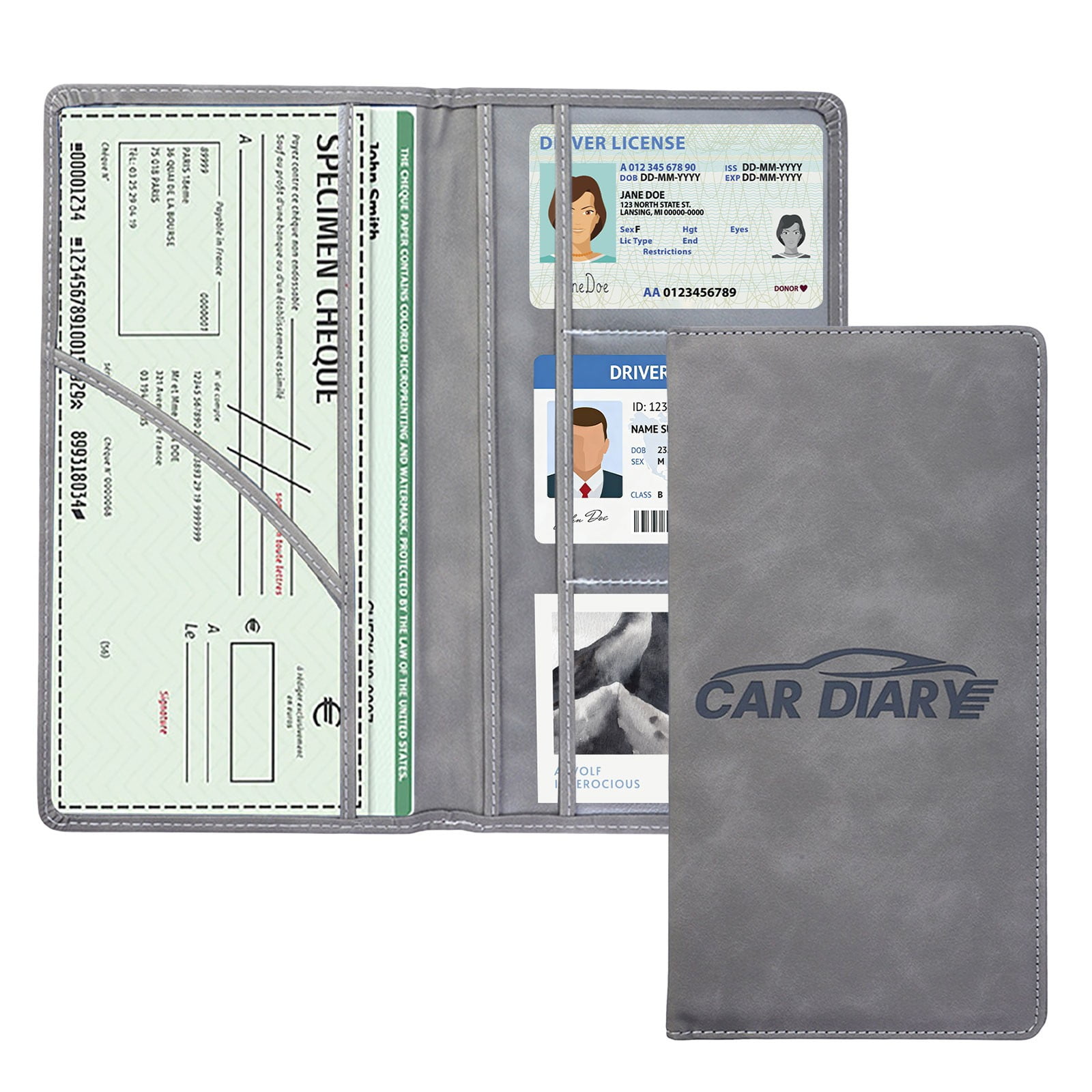 Taotanxi Car Registration and Insurance Card Holder, Vehicle License ...