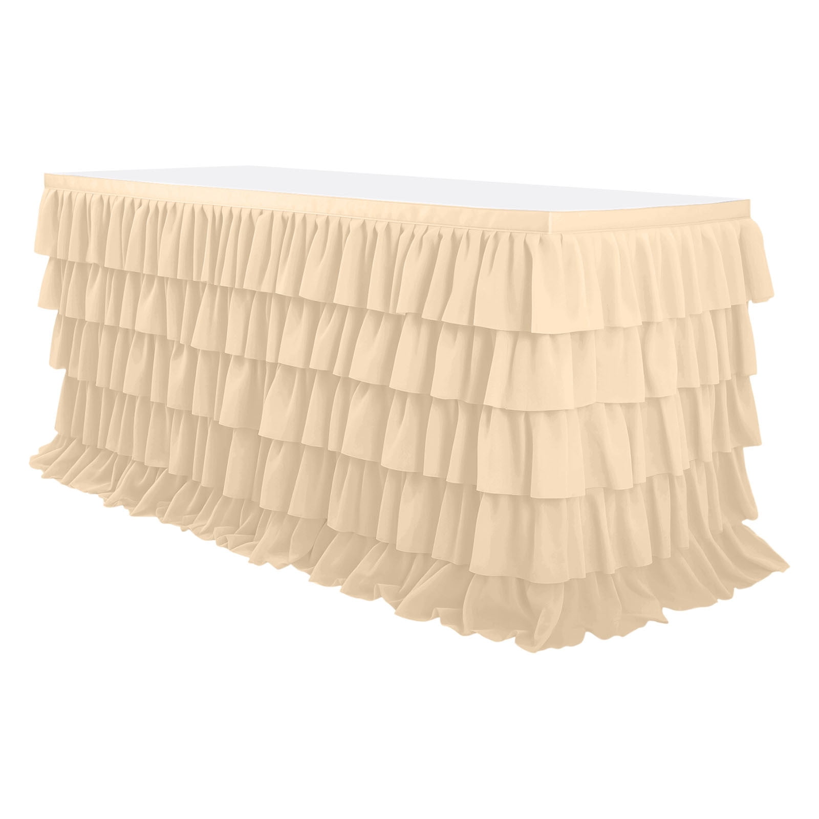 Taotanxi Champagne#0986 Tulle Table Skirt 6ft Tutu Table Skirt For ...