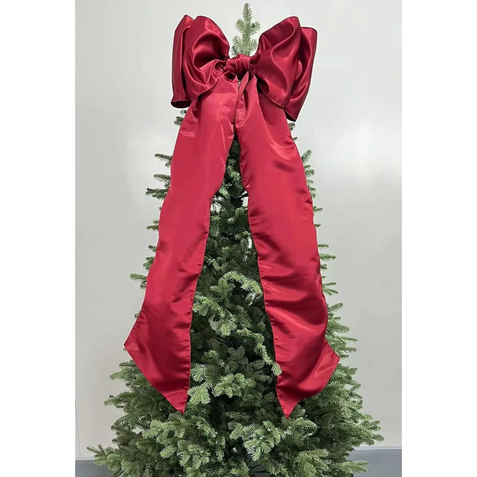 Taotanxi Christmas Bows - 56x22 Inches Large Red Velvet Christmas Tree ...