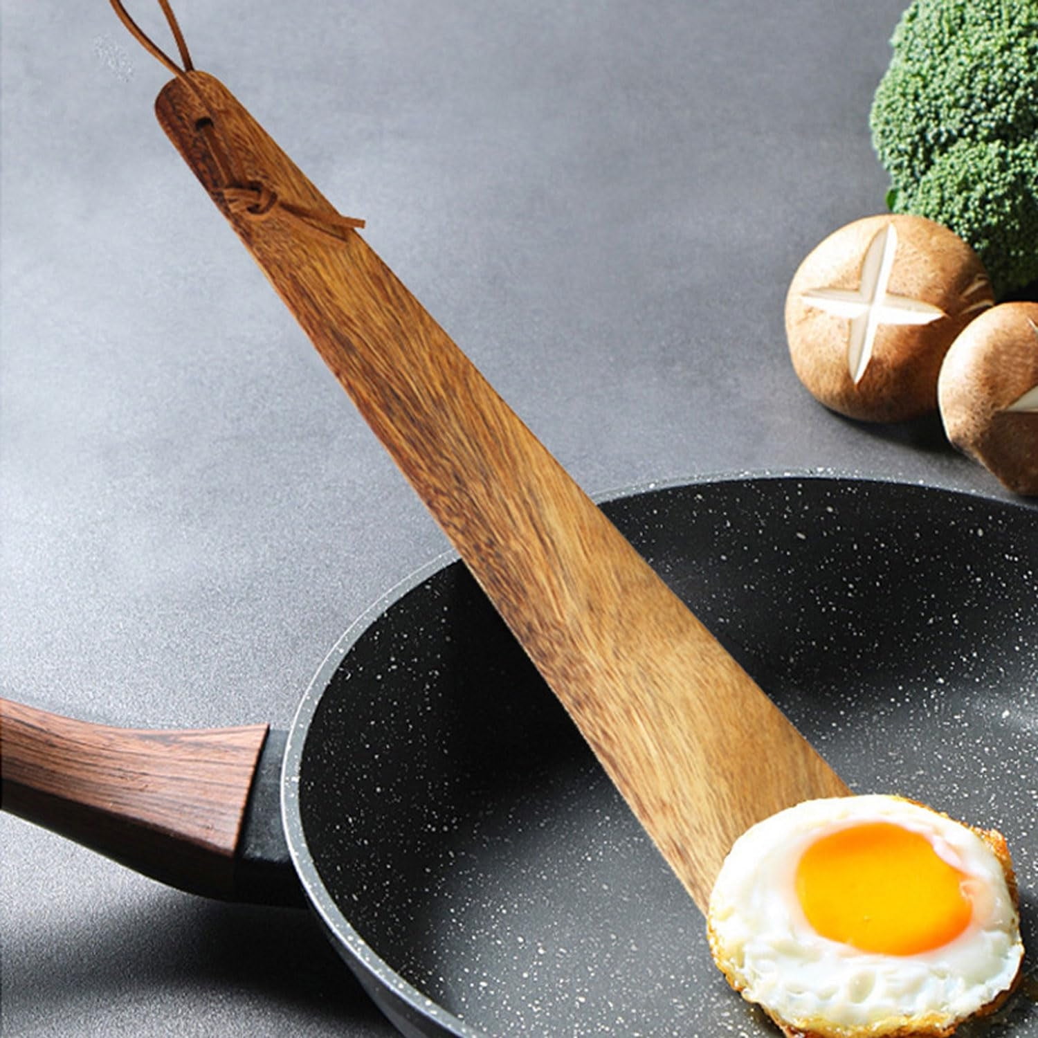 Taotanxi Cooking Wooden Shovel Portable Cooking Slant Mouth Shovel ...