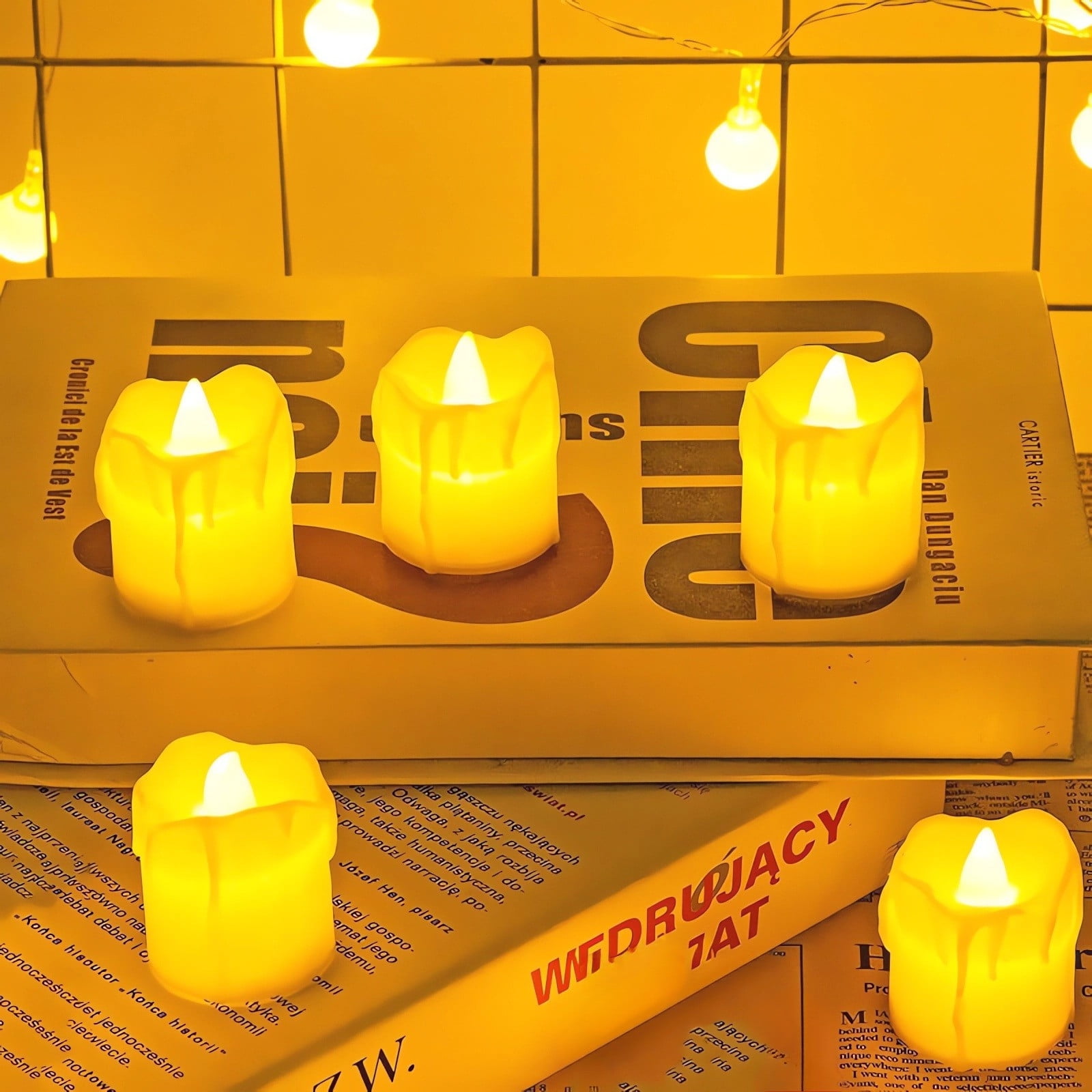 Taotanxi Flameless Candles, 1.77 Inch (Approx. 4.5 Cm) Set Of 12 Ivory ...