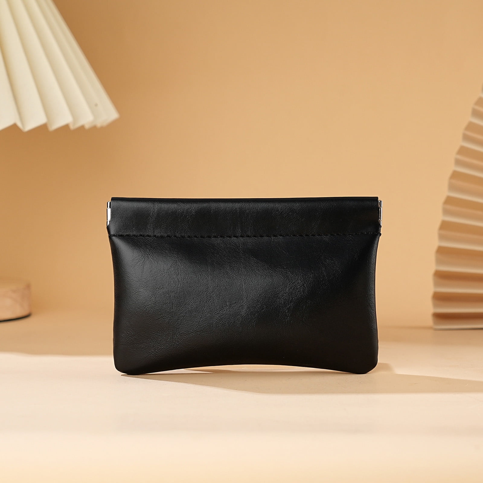 Taotanxi Genuine Leather Small Zipper Pouch Coin Purse for Women Change ...