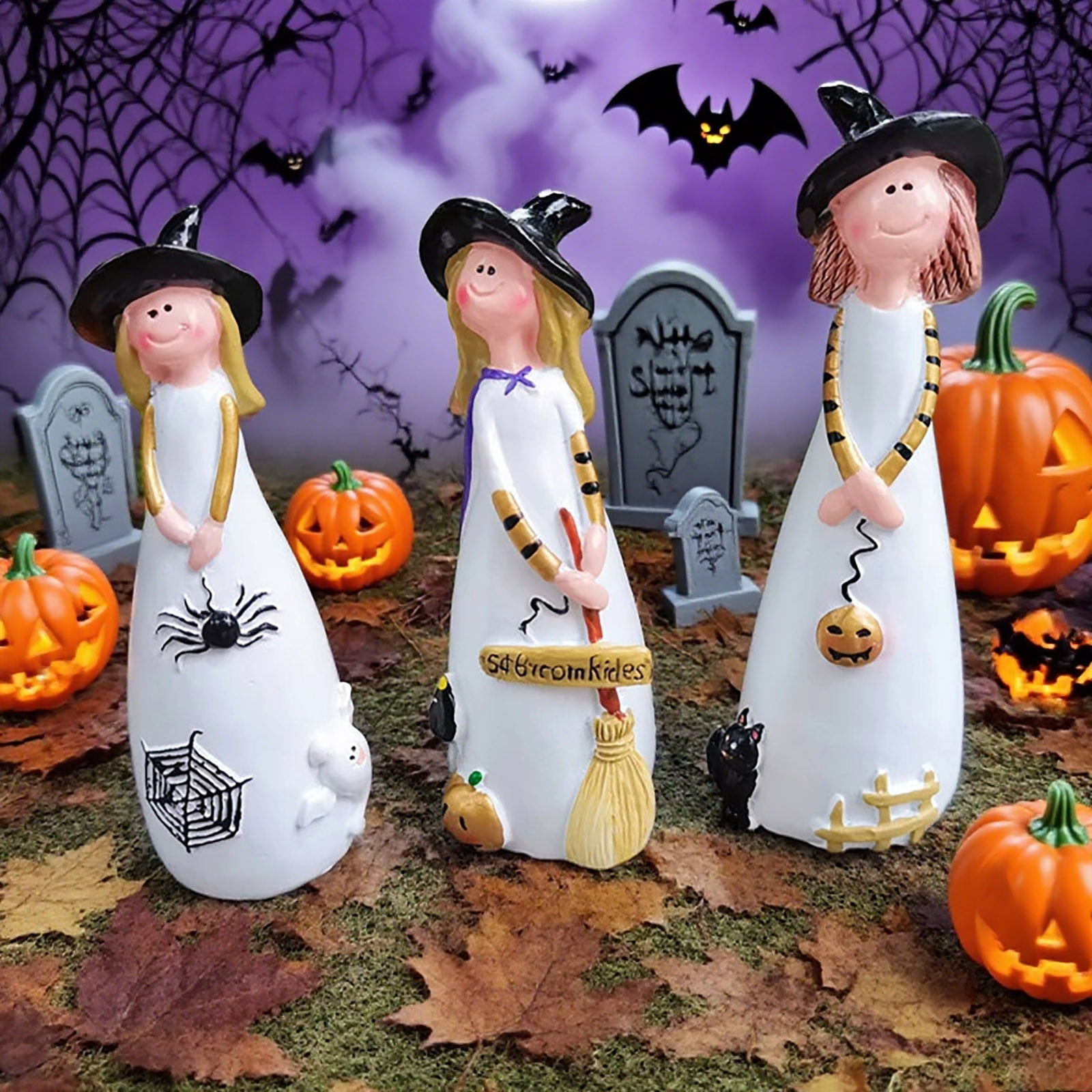 Taotanxi Gift Boutique Halloween Witches Figurine Tabletop Decor ...