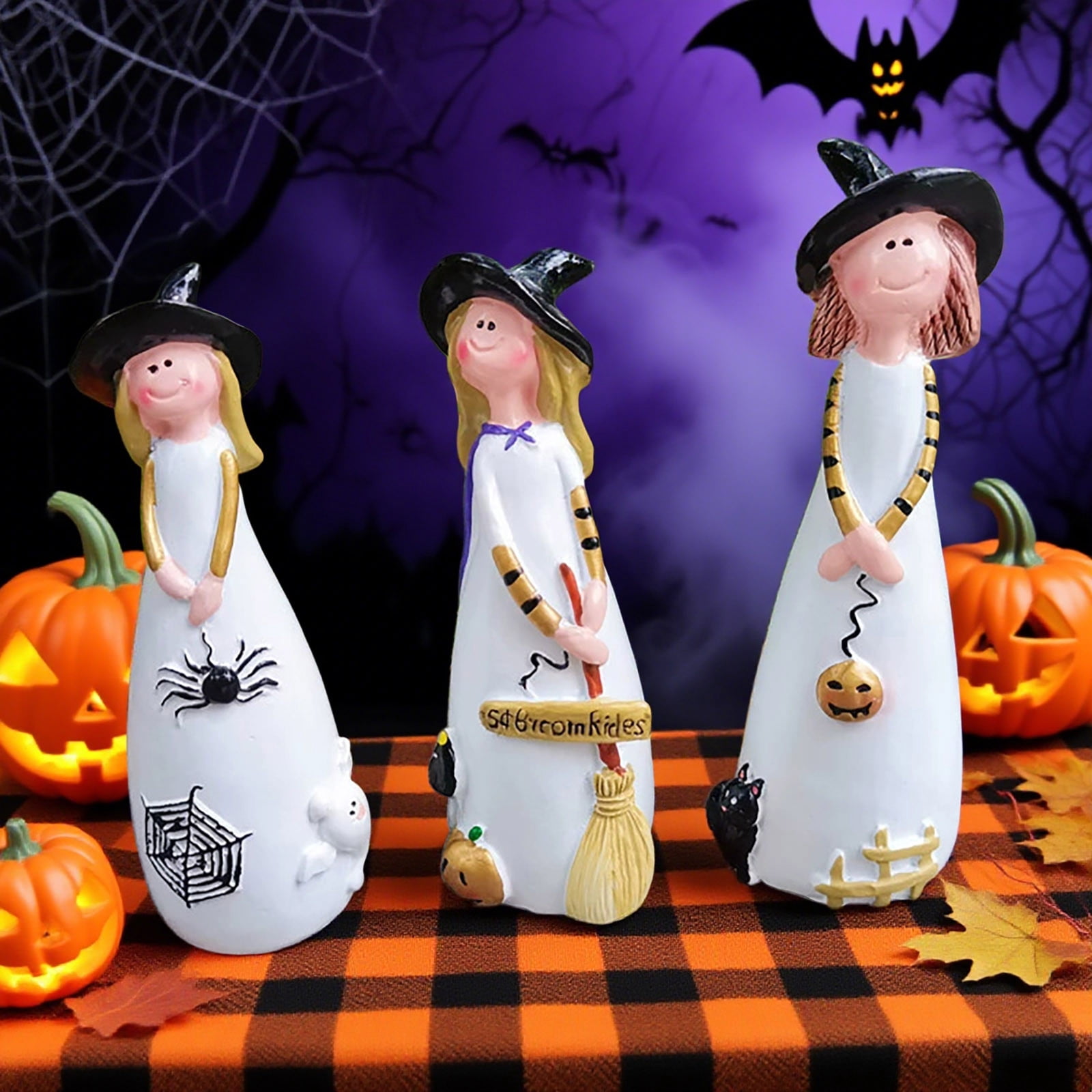 Taotanxi Gift Boutique Halloween Witches Figurine Tabletop Decor ...